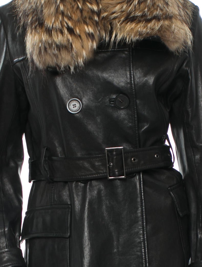 Andrew Marc Fur-Trimmed Leather Coat - Clothing - ANM20032 | The RealReal