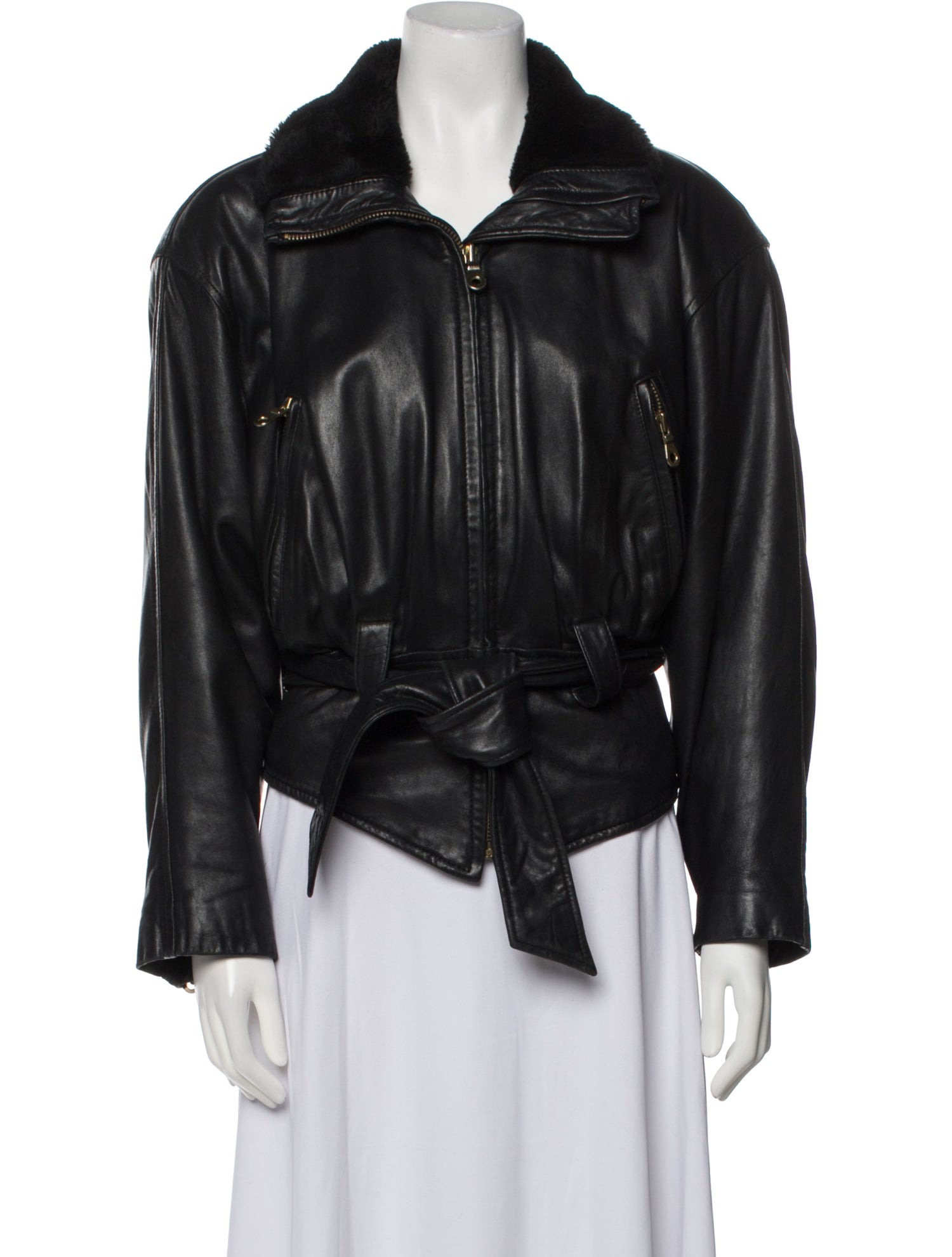 Andrew Marc Leather Biker Jacket - Brown Jackets, Clothing - ANM26644 ...