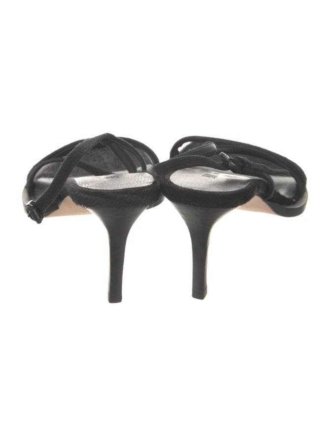 Ann Demeulemeester Ponyhair Slingback Sandals - Black Sandals, Shoes ...