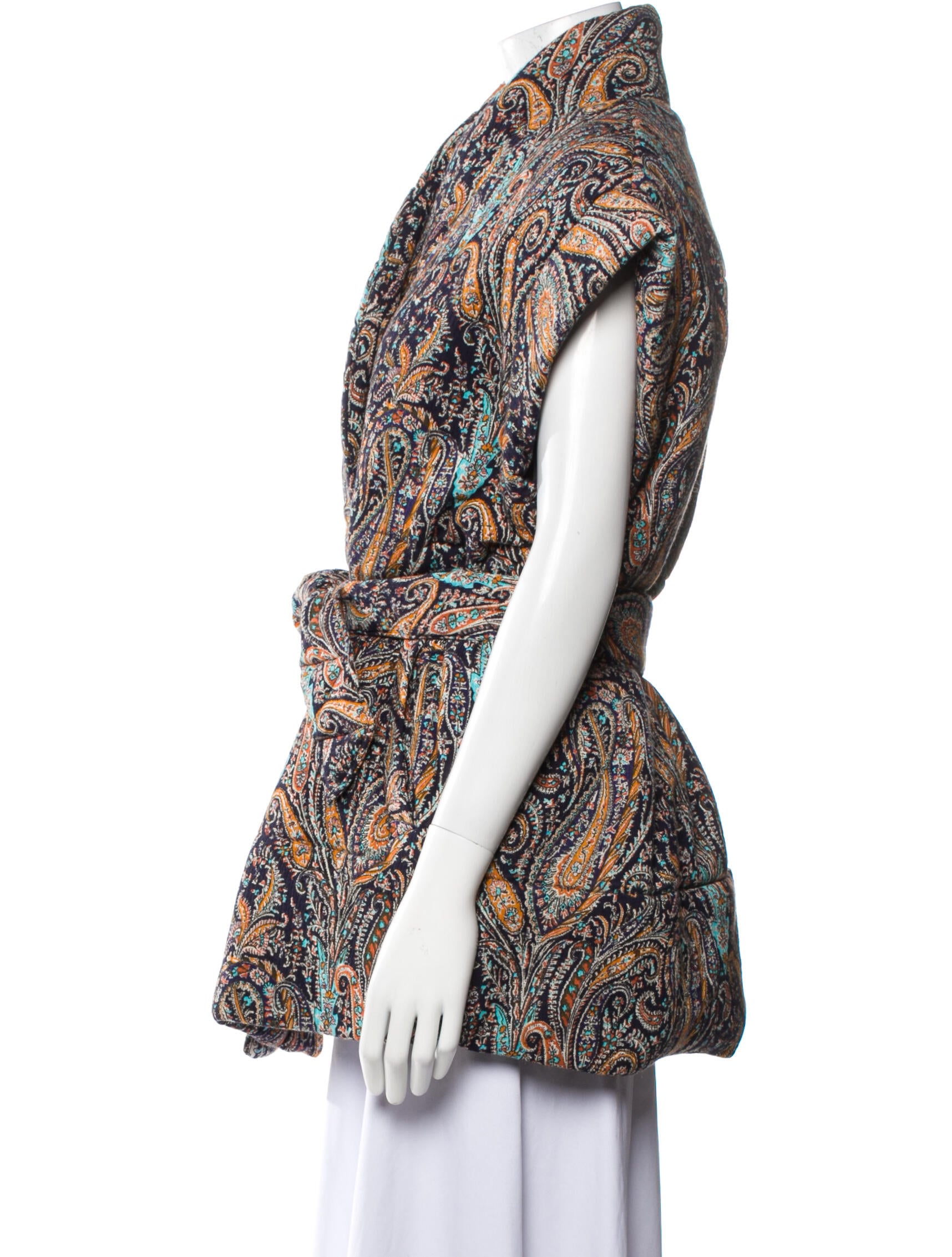 Antik Batik Paisley Print Vest - Blue Jackets, Clothing - ANT22434 ...