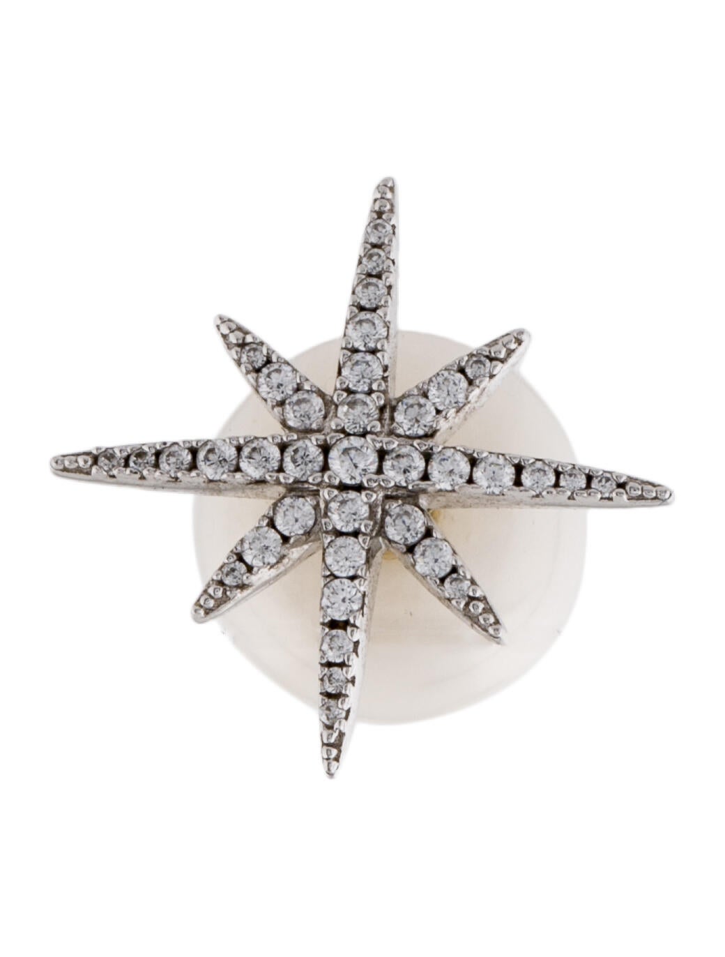 APM Monaco Pearl & Crystal Météorites Asymmetric Stud Earrings ...