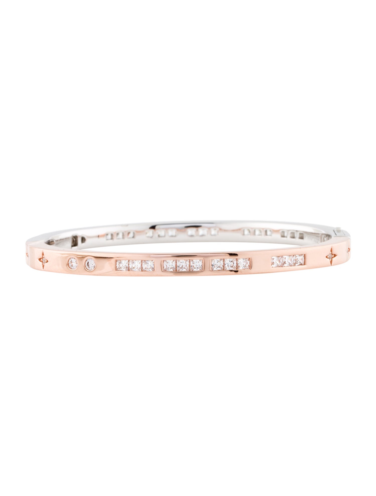 APM Monaco Toi Moi Morse Code Bangle - Clear, 18K Rose Gold-Plated ...