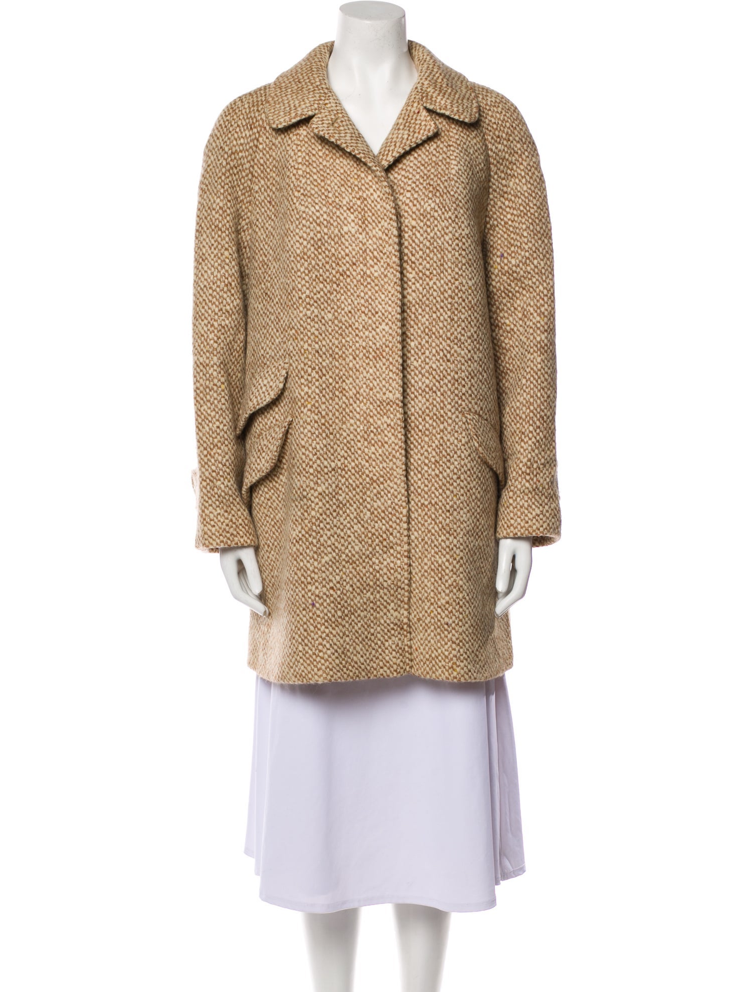 Aquascutum Printed Coat - Neutrals Coats, Clothing - AQS23203 | The RealReal