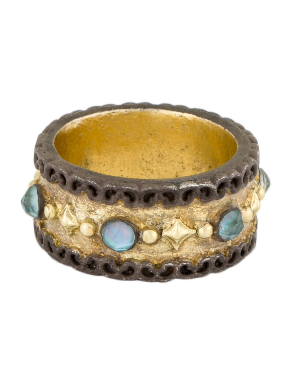 Armenta Quartz Doublet Band - 18K Yellow Gold Band, Rings - ARN22544 ...