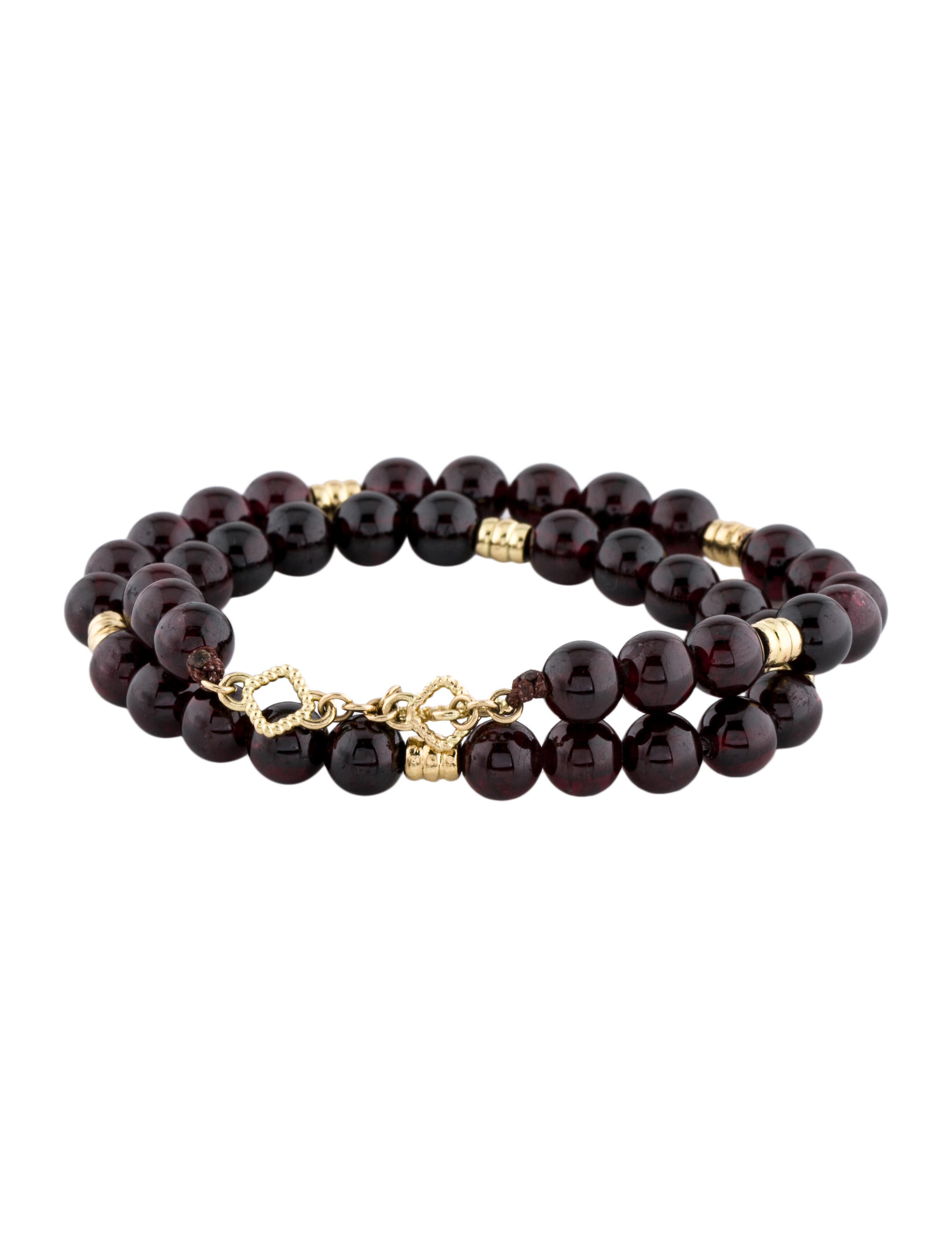 Armenta 18K Garnet Double Wrap Bead Bracelet - 18K Yellow Gold Bead ...