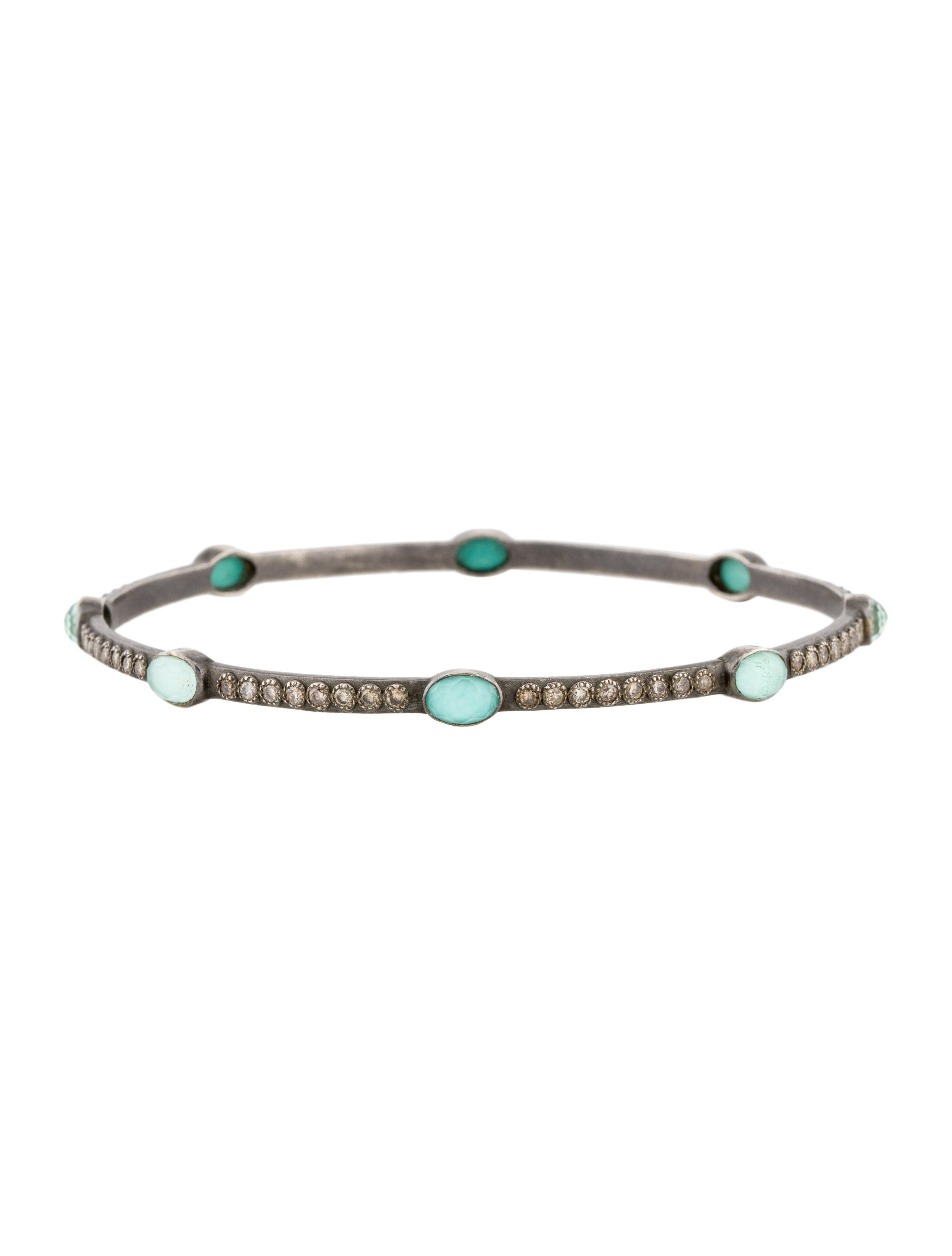 Armenta Diamond & Quartz Turquoise Doublet Bangle - Sterling Silver ...
