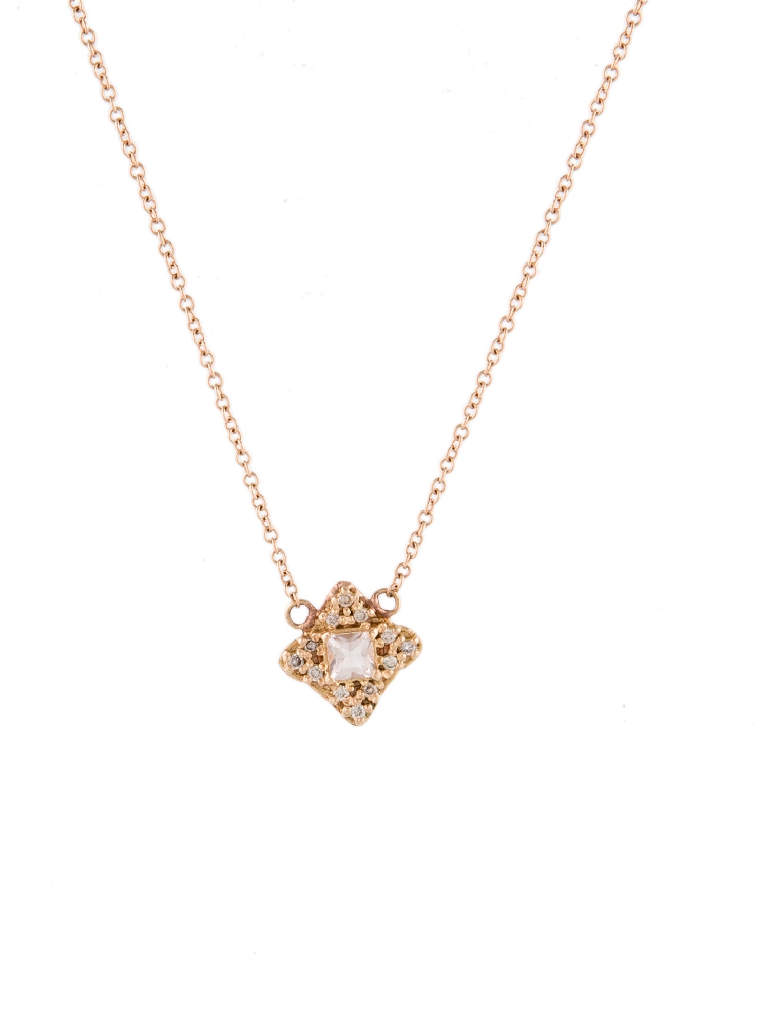 Armenta 14K Morganite & Diamond Pendant Necklace - 14K Rose Gold ...