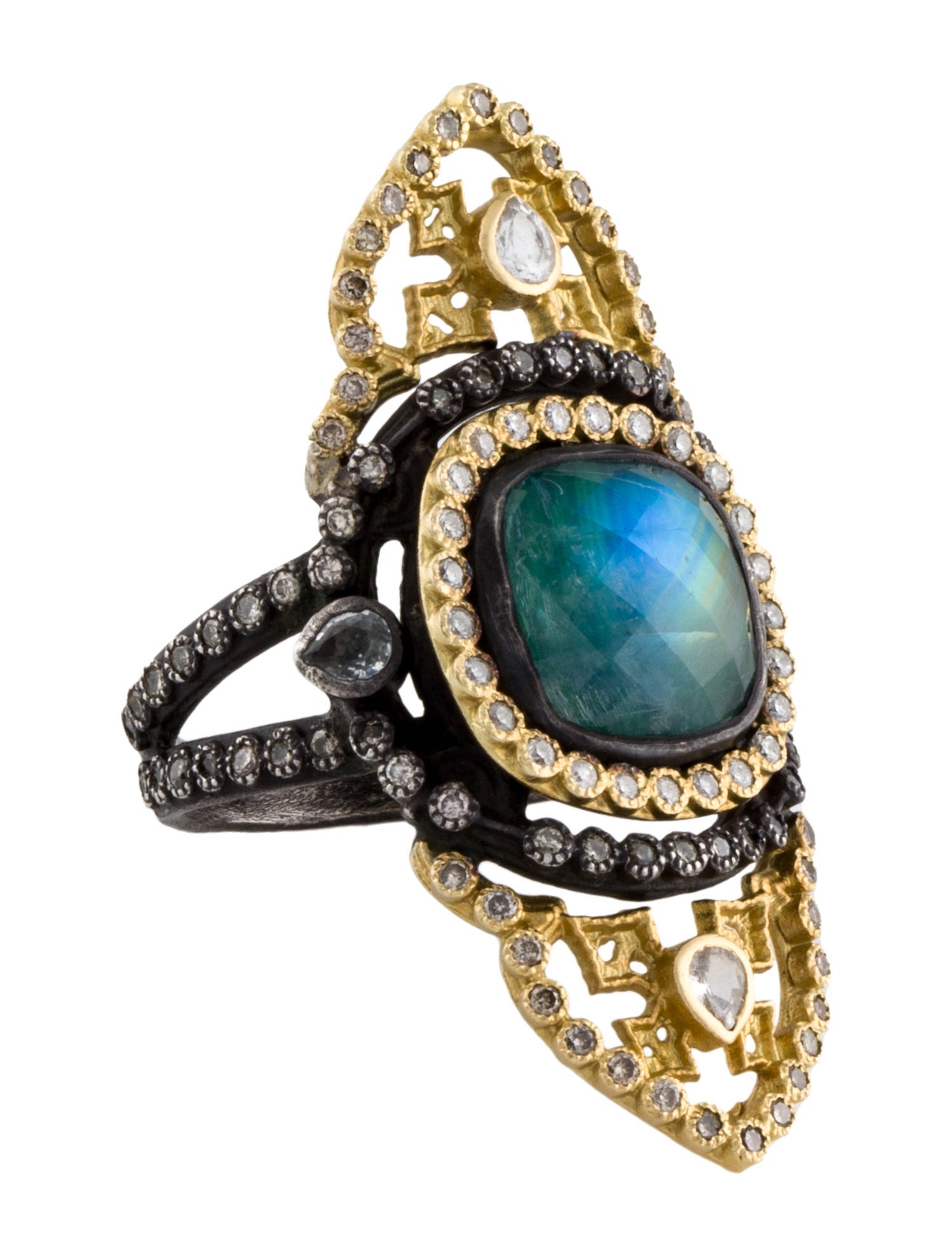 Armenta Multistone Cocktail Ring - 18K Yellow Gold Cocktail Ring, Rings ...