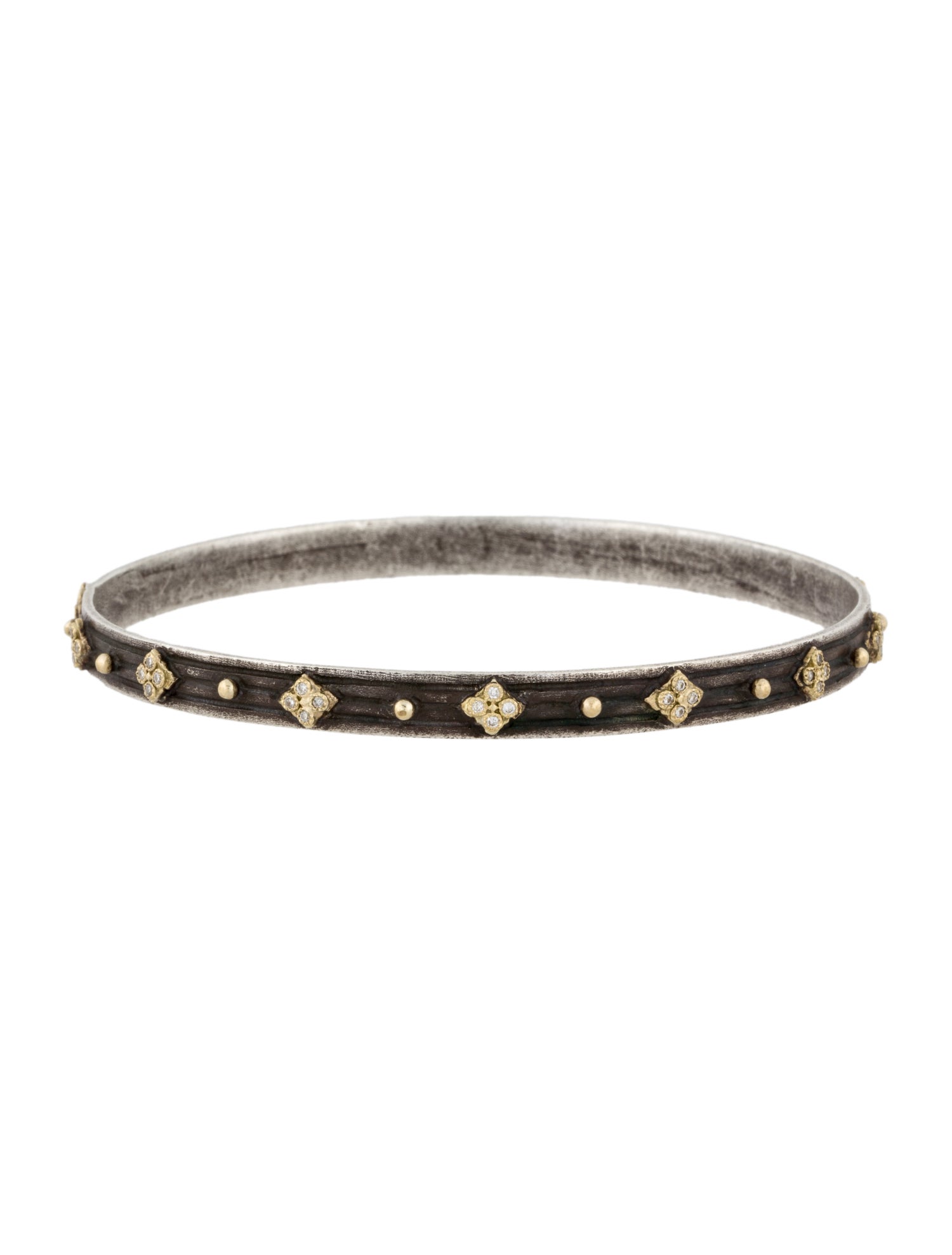 Armenta Diamond Crivelli Bangle Bracelet - 18K Yellow Gold Bangle ...