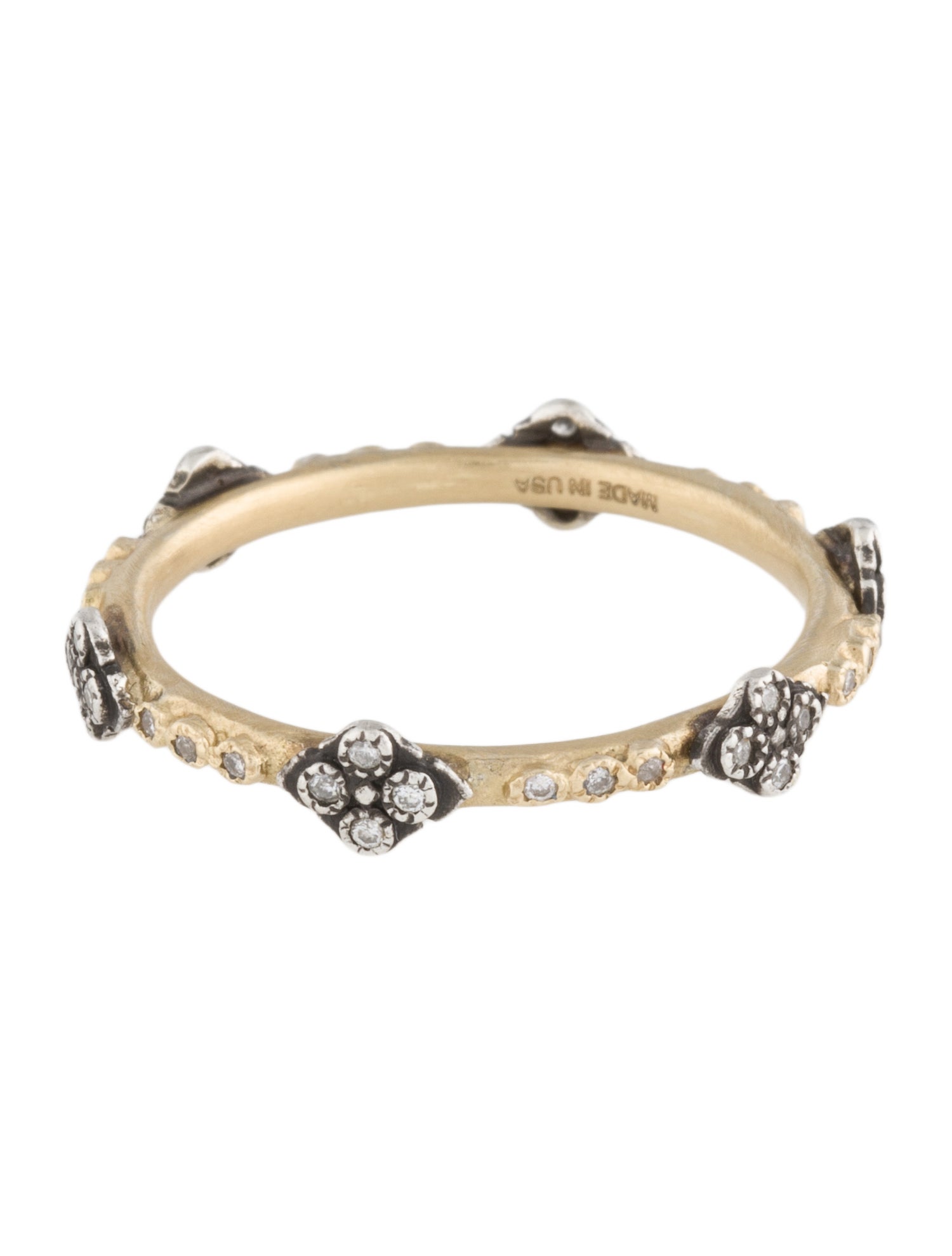 Armenta Diamond Crivelli Stack Band Ring - 18K Yellow Gold Band, Rings - ARN23794 | The RealReal