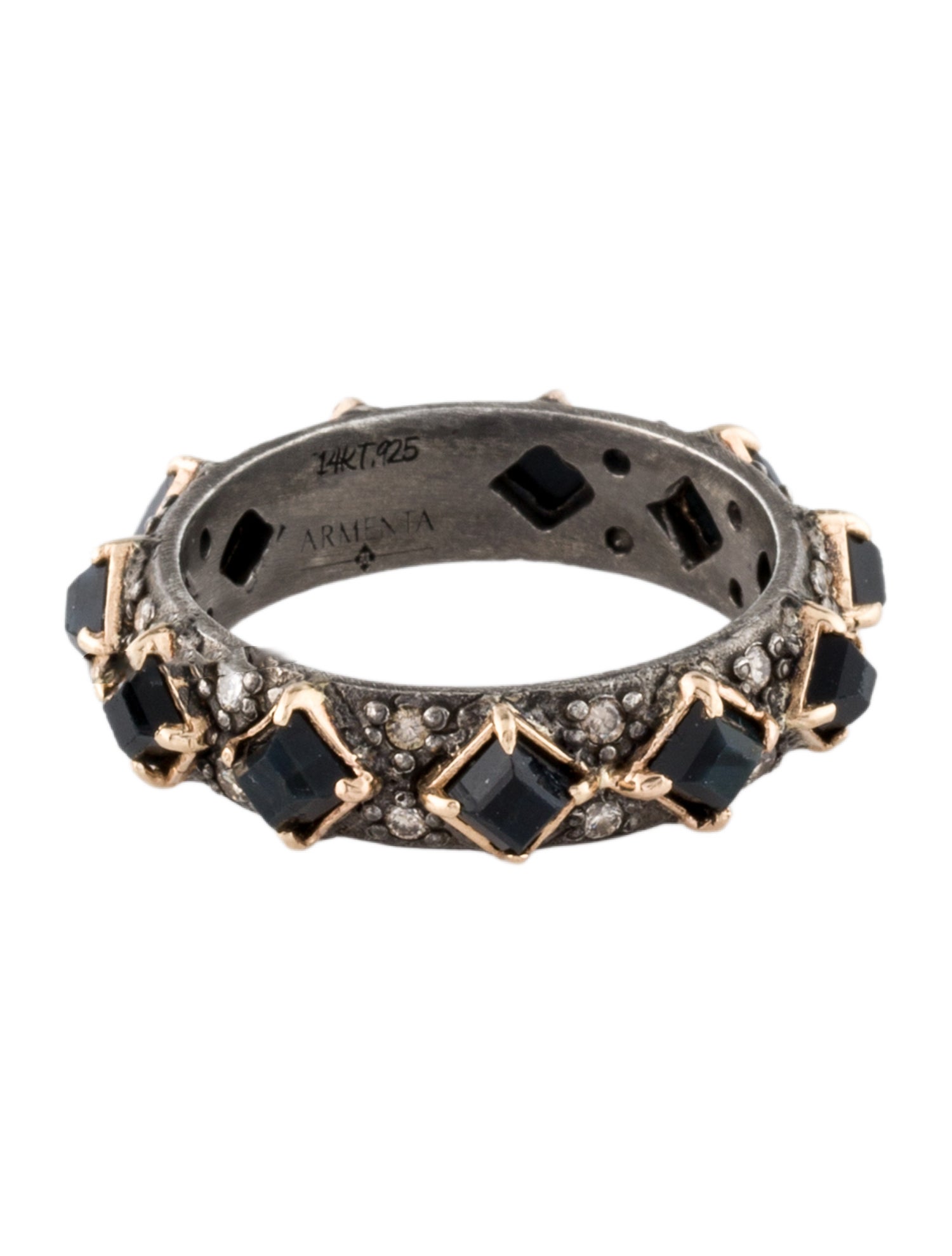 Armenta Diamond & Hawk's Eye Quartz - Band, Rings - ARN24020 | The RealReal