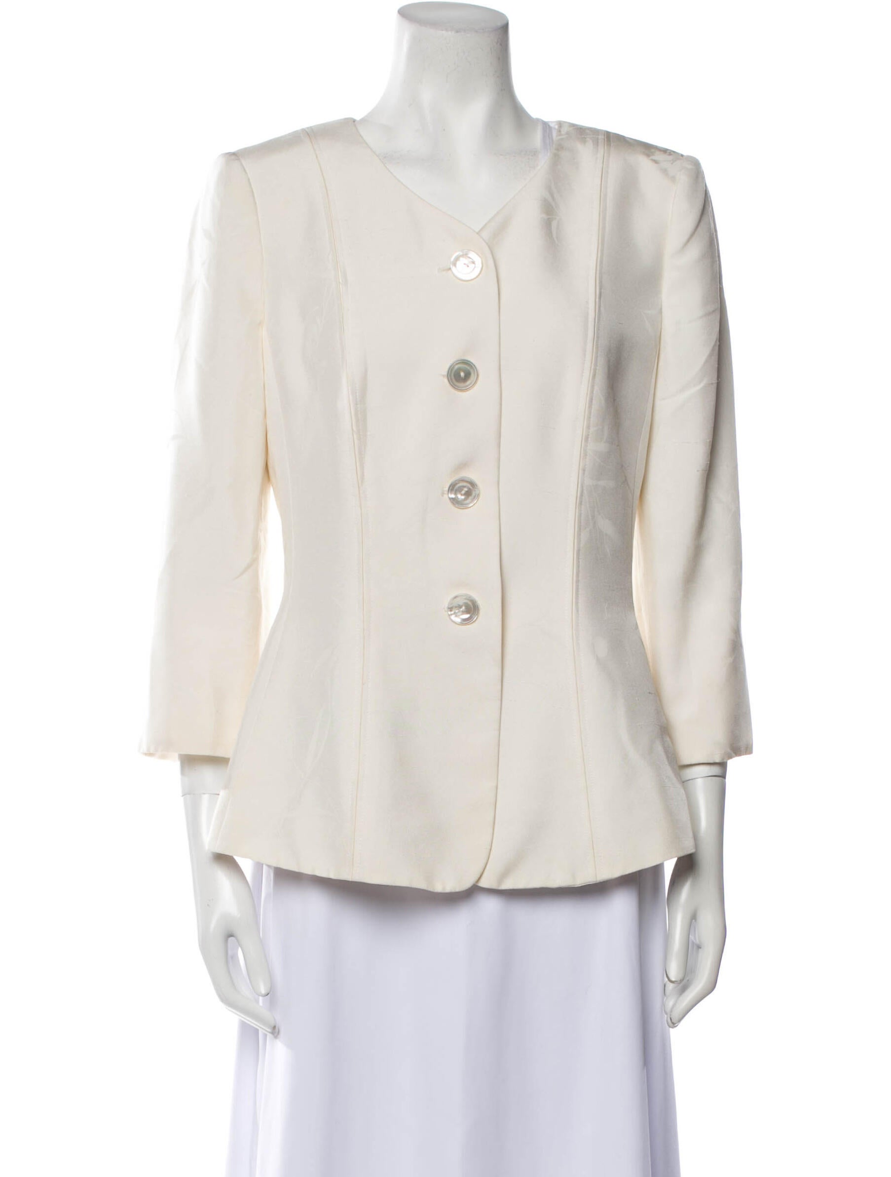 Armani Collezioni Silk Evening Jacket - Neutrals Jackets, Clothing ...