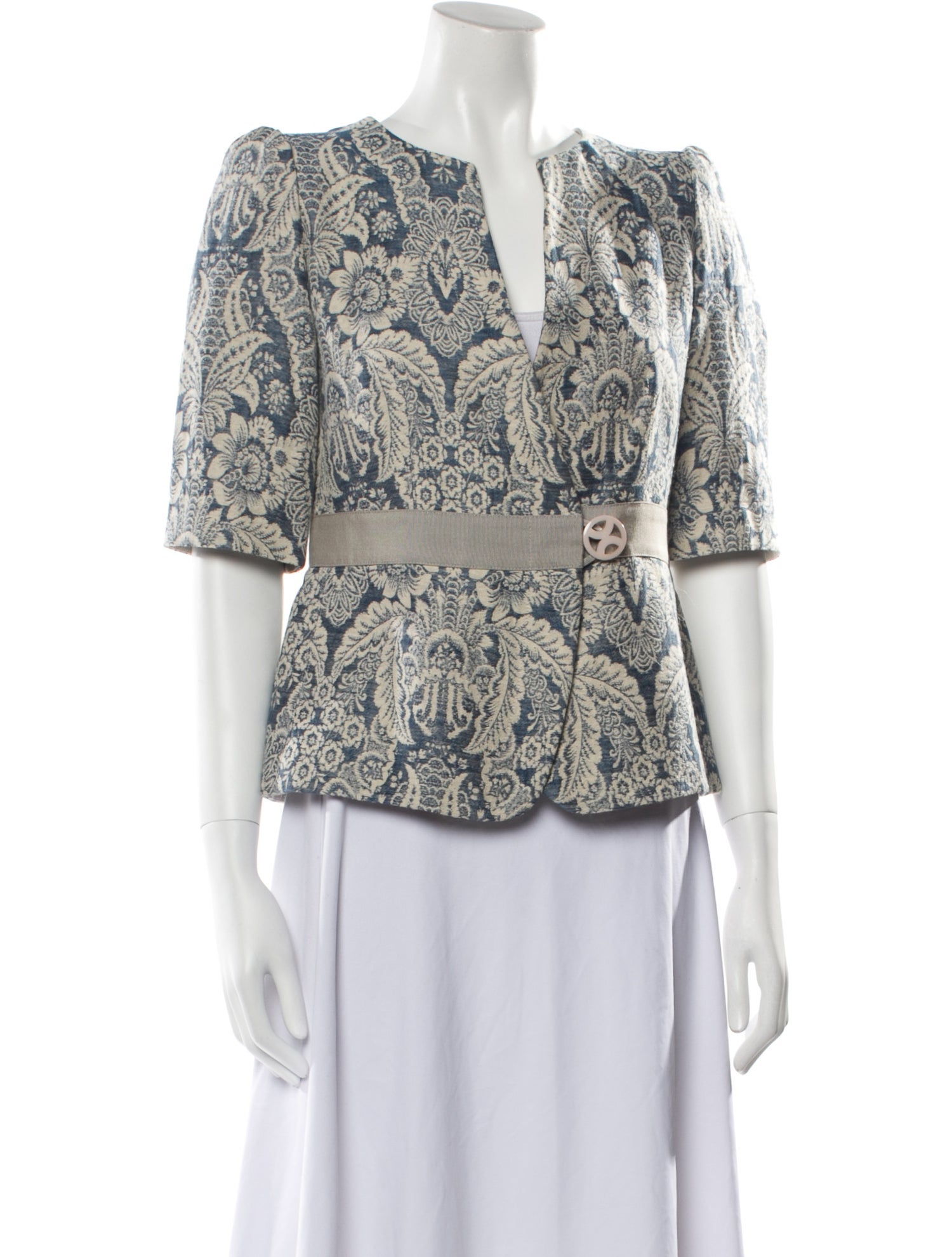 Armani Collezioni Paisley Print Evening Jacket - Blue Jackets, Clothing ...