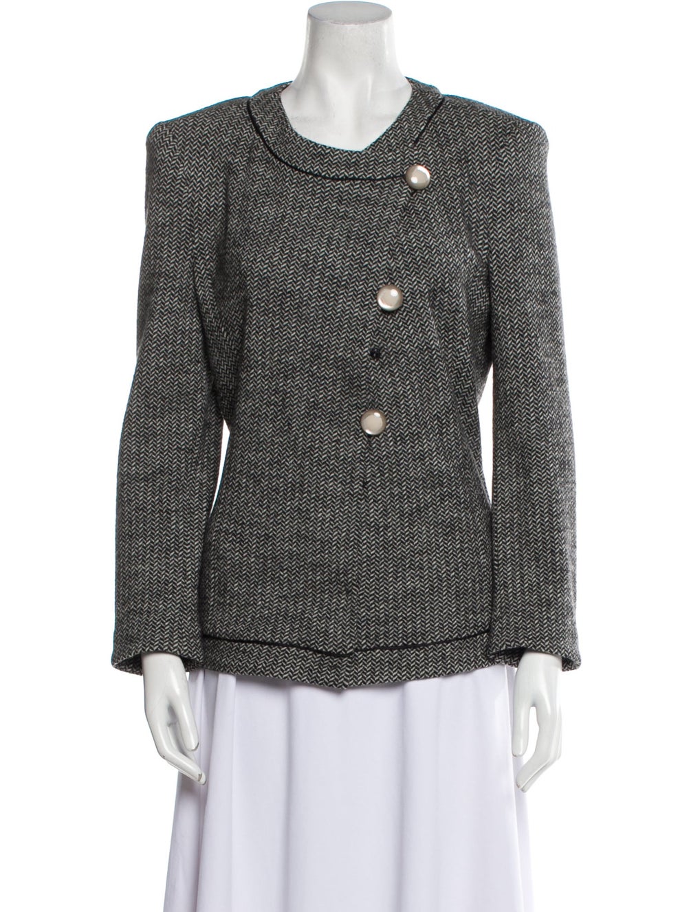 Armani Collezioni Printed Evening Jacket - Grey Jackets, Clothing ...