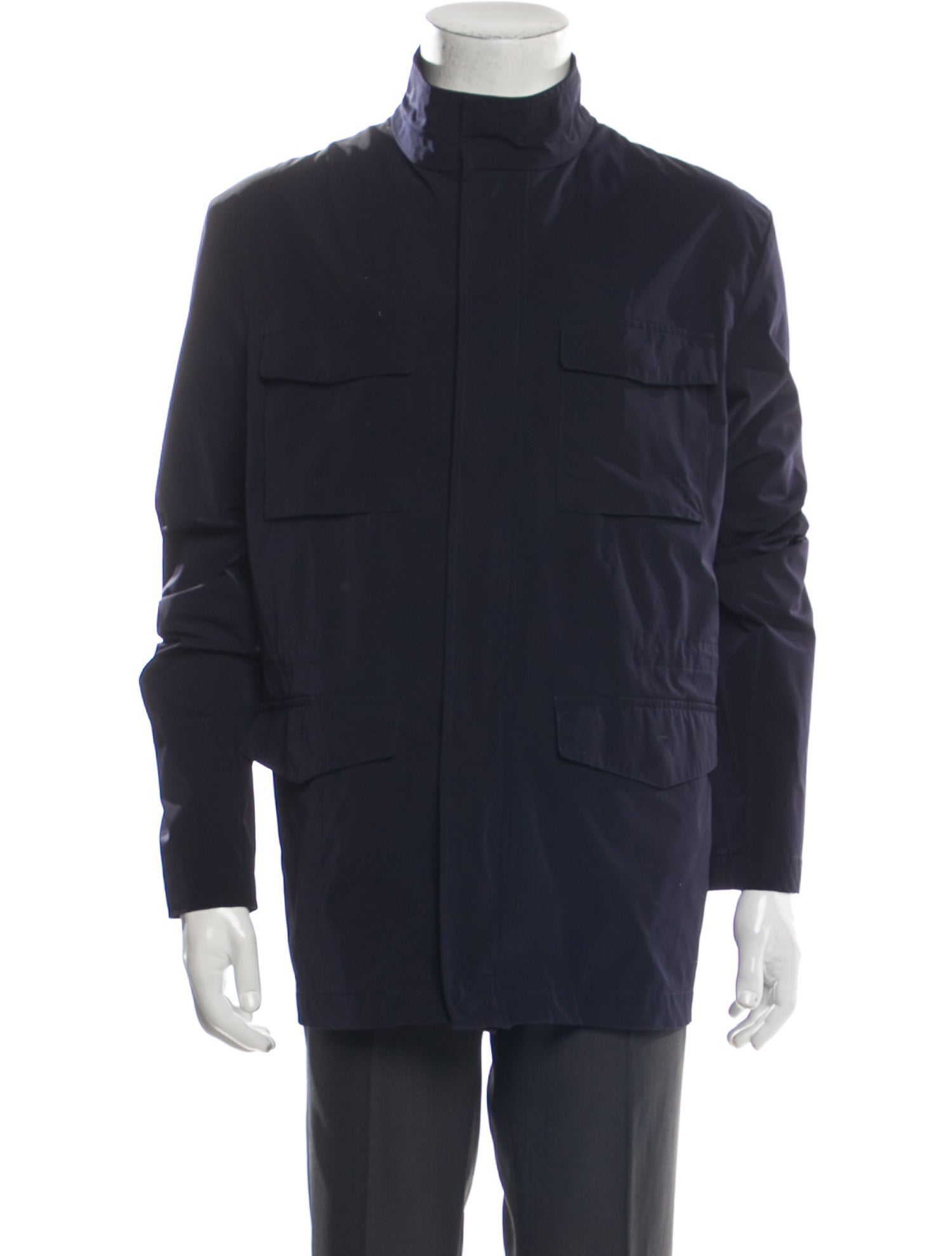 Armani Collezioni Utility Jacket - Blue Outerwear, Clothing - ARR82875 ...