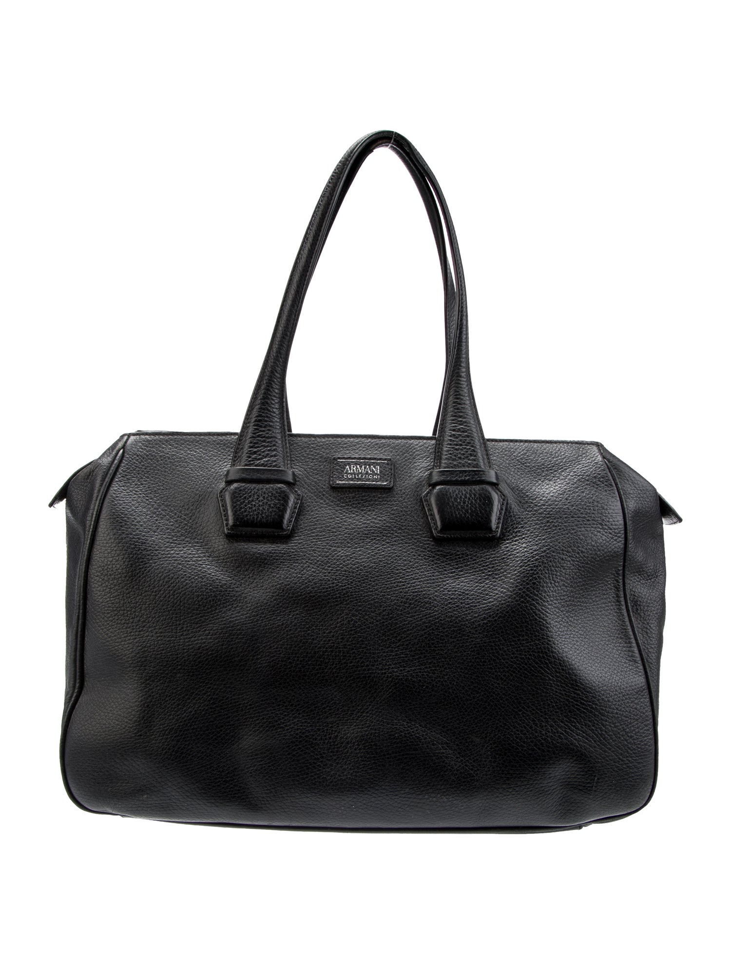 Armani Collezioni Leather Weekender Bag - Black Totes, Handbags ...