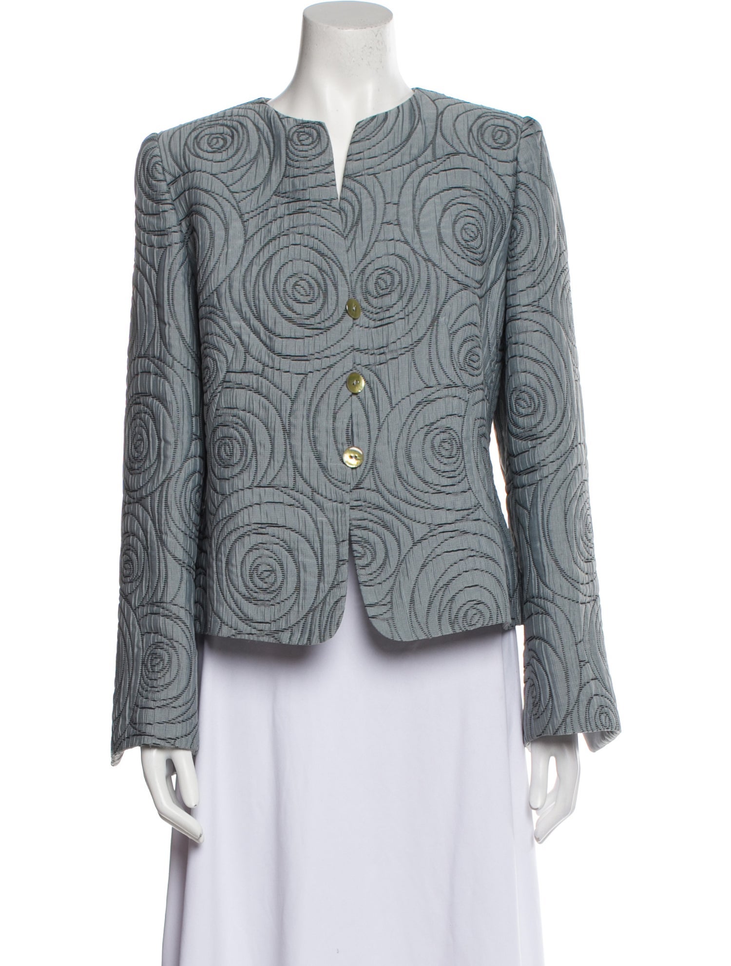 Armani Collezioni Printed Evening Jacket - Grey Jackets, Clothing ...