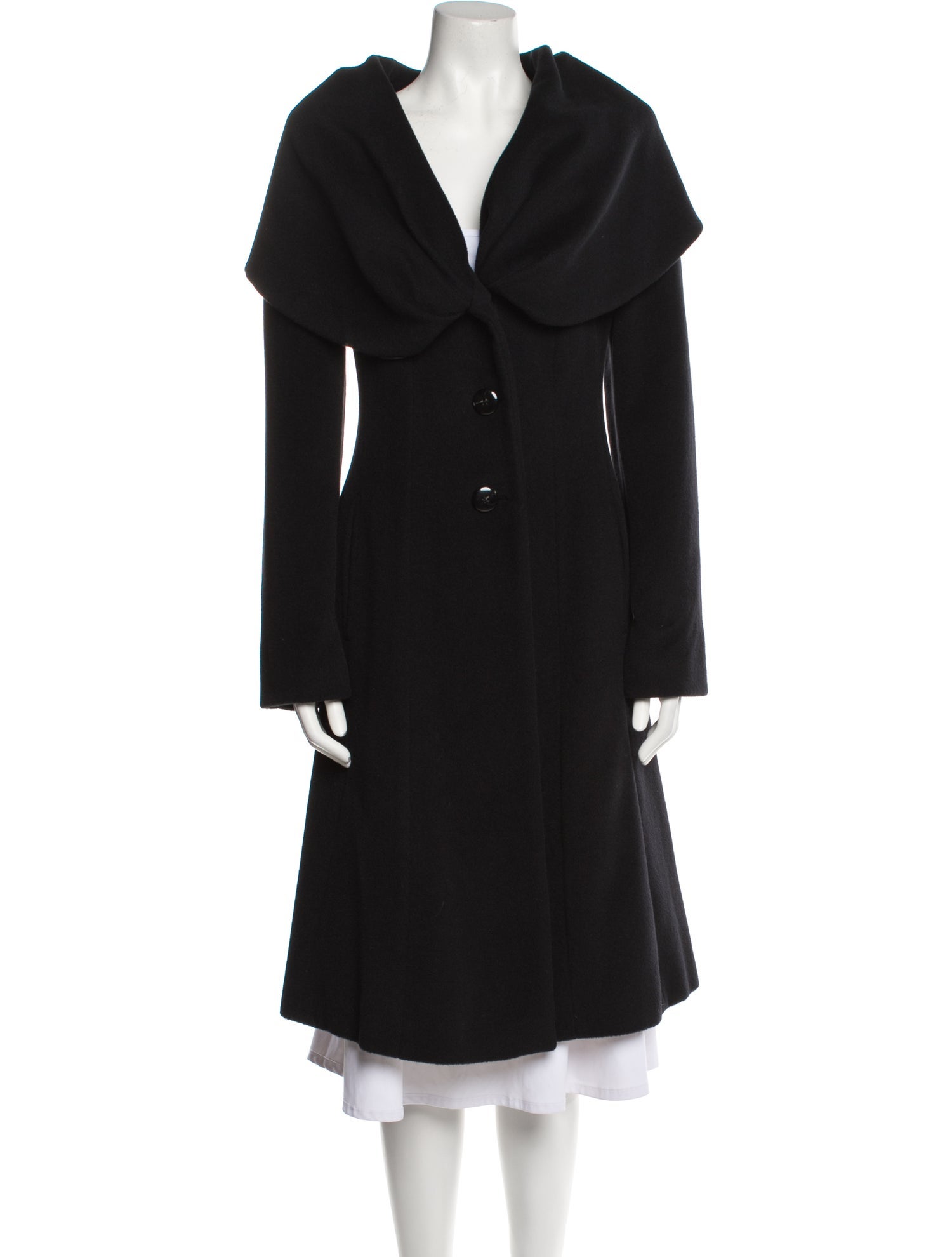 Armani Collezioni Angora Coat - Black Coats, Clothing - ARR89459 | The ...
