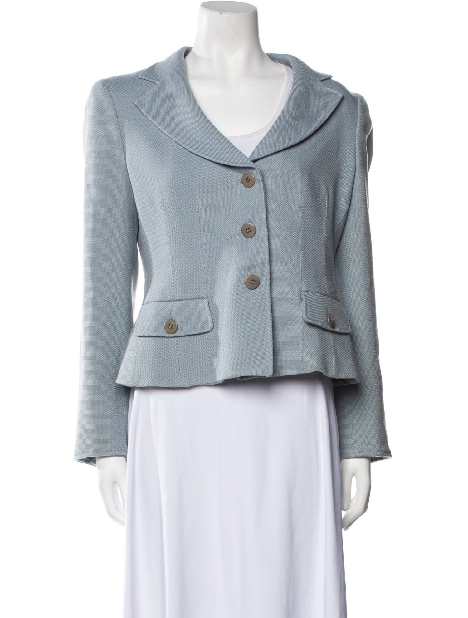 Armani Collezioni Virgin Wool Jacket - Blue Jackets, Clothing ...