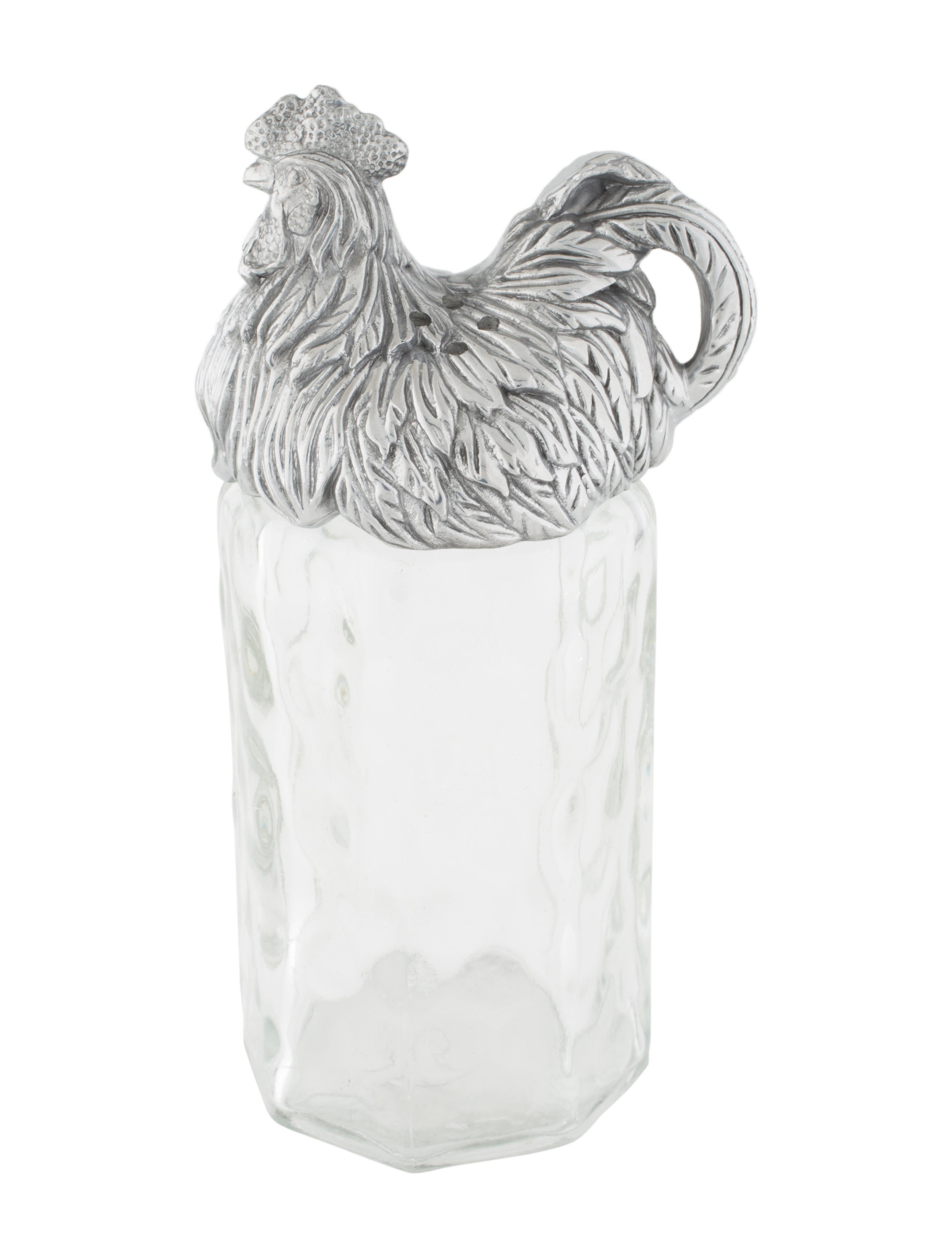 Arthur Court 2-Piece Rooster Salt and Pepper Shaker Set - Silver ...