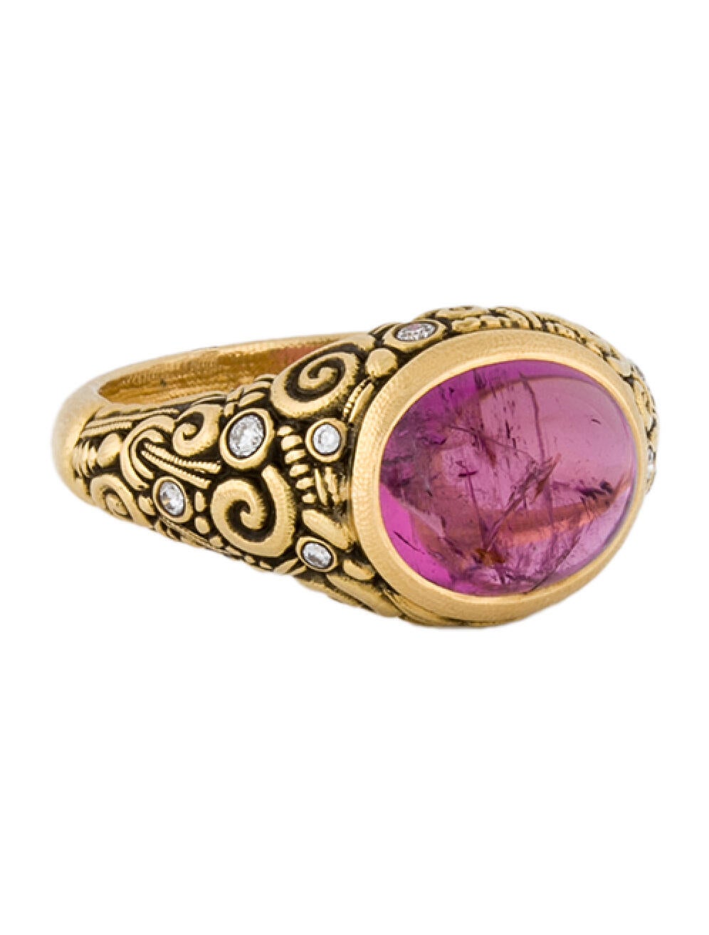 Alex Sepkus 18K Tourmaline & Diamond Ring - Signet Ring, Rings ...