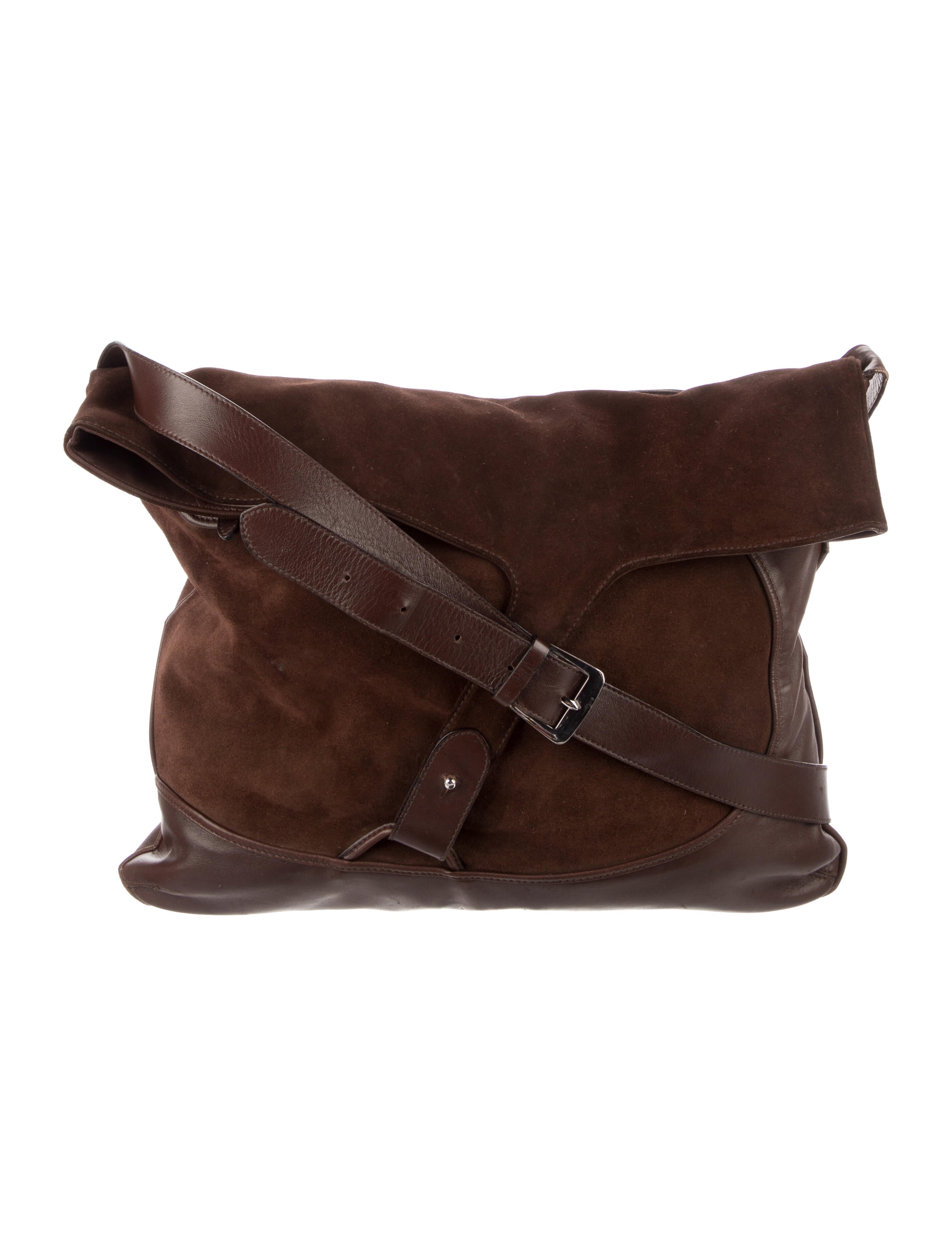 The Row Suede Crossbody Bag - Brown Crossbody Bags, Handbags ...