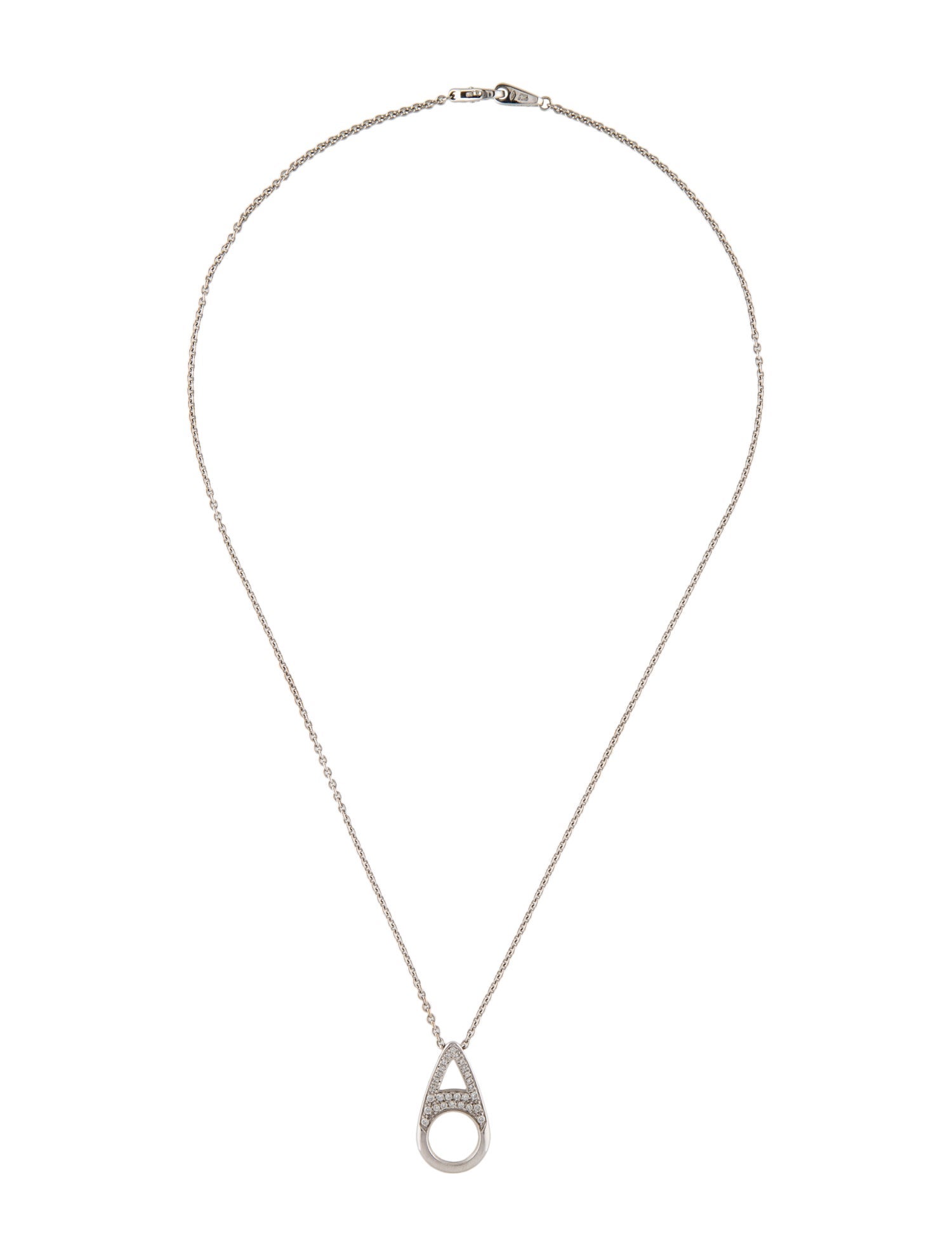 Asprey Diamond Zipper Pendant Necklace - Rhodium-Plated 18K White Gold ...