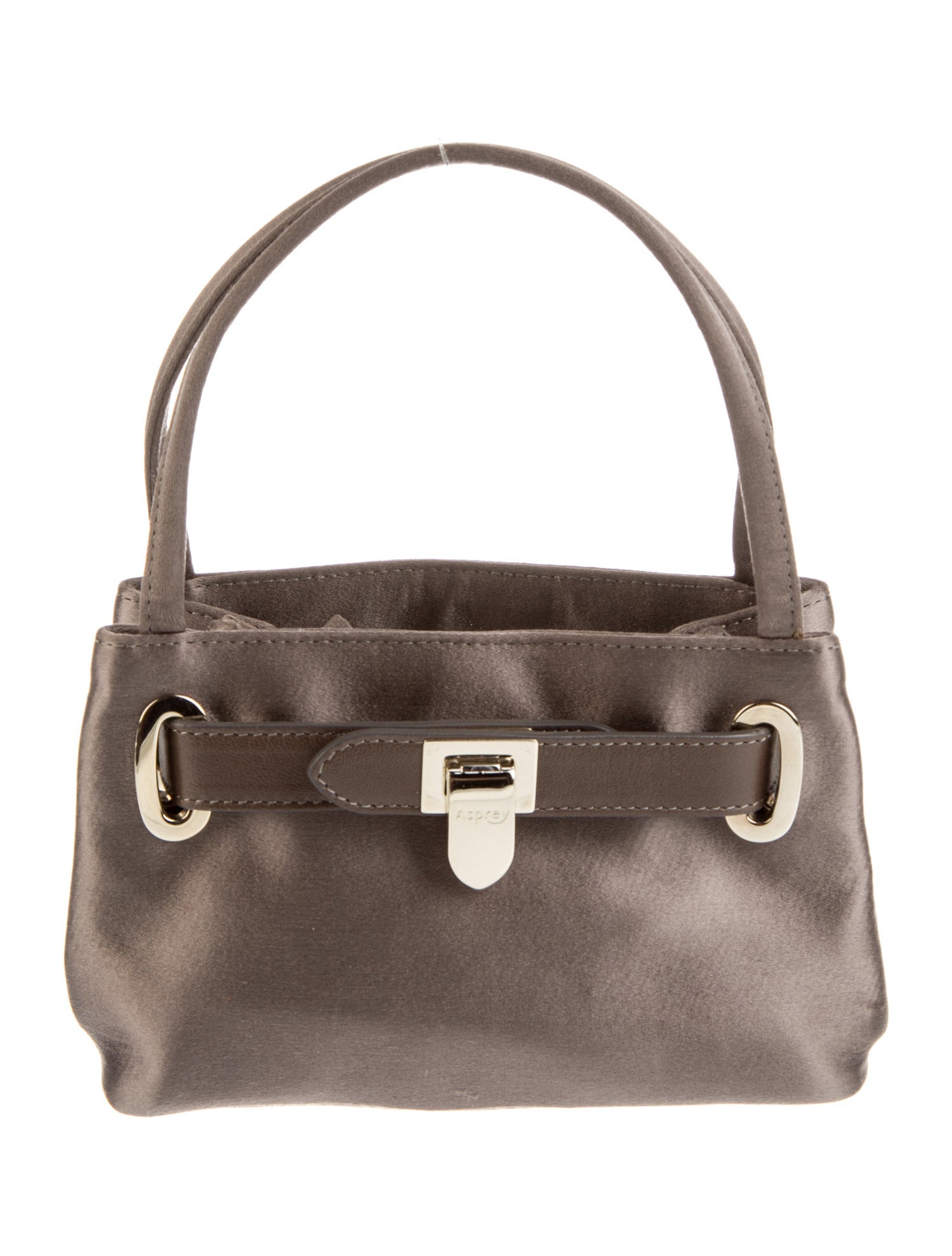 Asprey Satin Top Handle Bag - Grey Handle Bags, Handbags - ASP22219 ...
