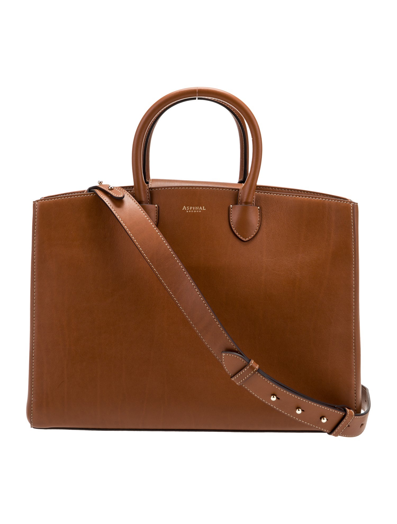 Aspinal of London Leather Tote Bag - Brown Totes, Handbags - ASPIN20774 ...