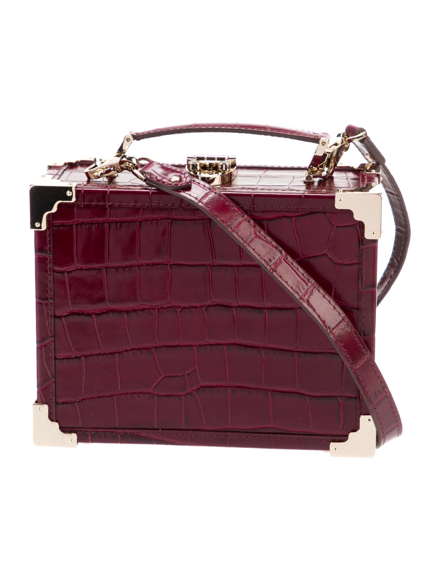 Aspinal of London Embossed Leather Handle Bag - Red Handle Bags ...