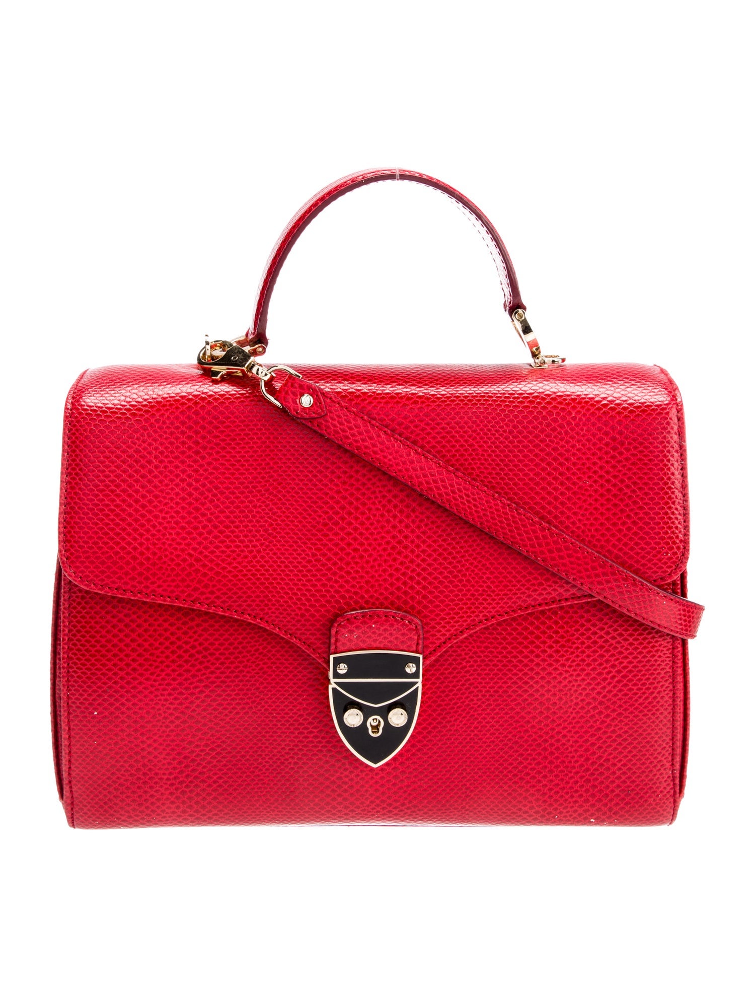 Aspinal of London Leather Top Handle Bag - Red Handle Bags, Handbags ...