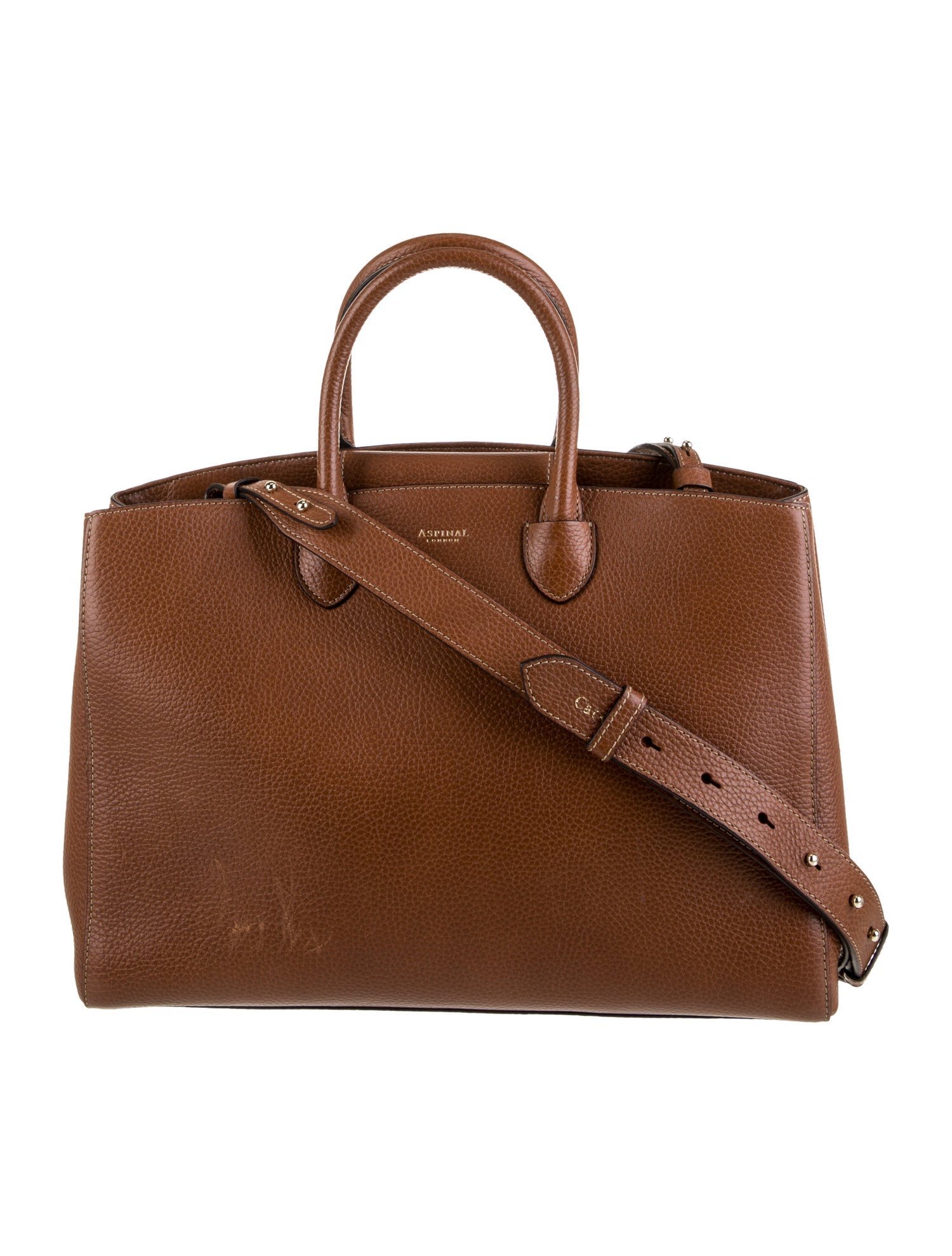 Aspinal of London Leather Top Handle Bag - Brown Handle Bags, Handbags ...