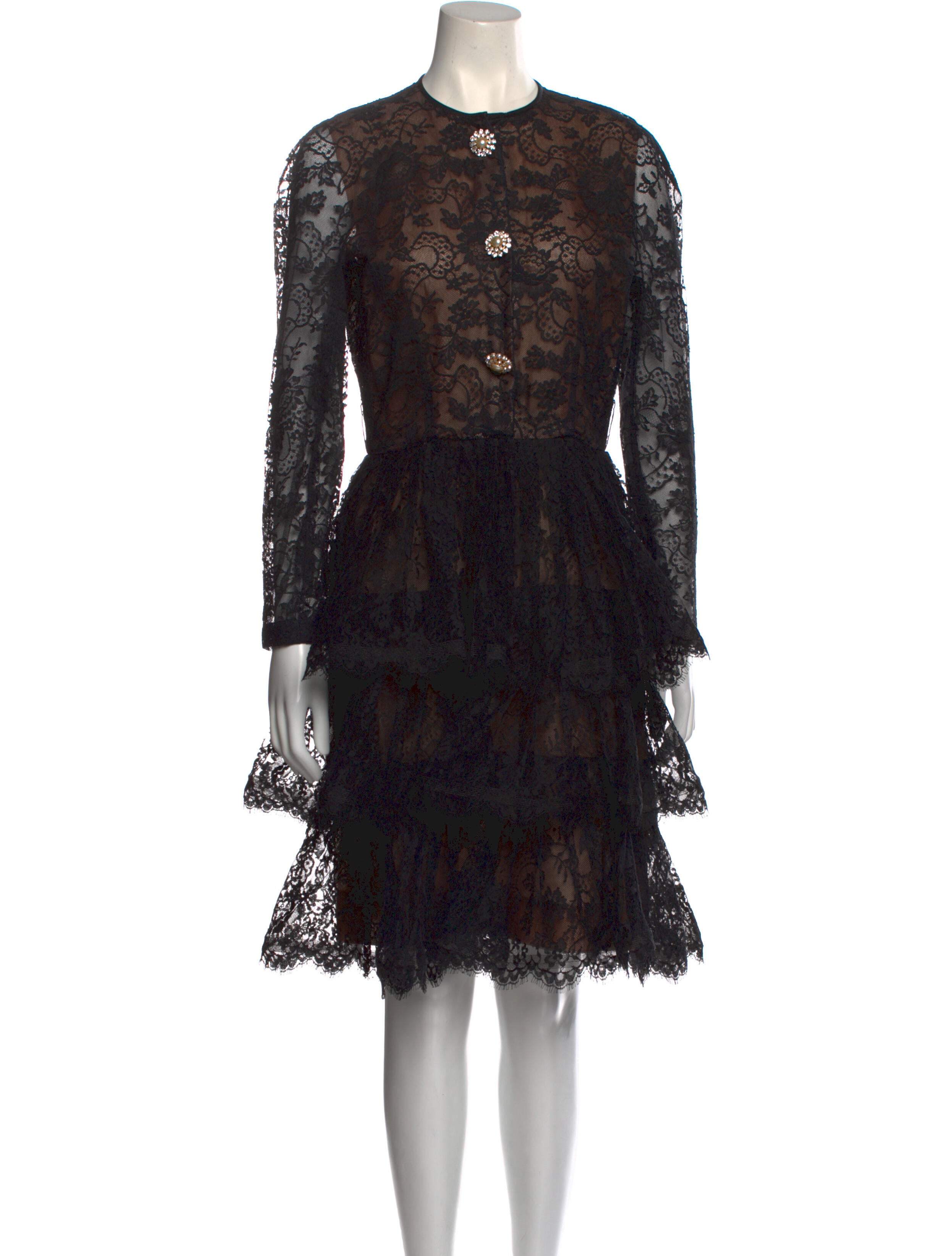 Arnold Scaasi Vintage Knee-Length Dress - Black Dresses, Clothing ...