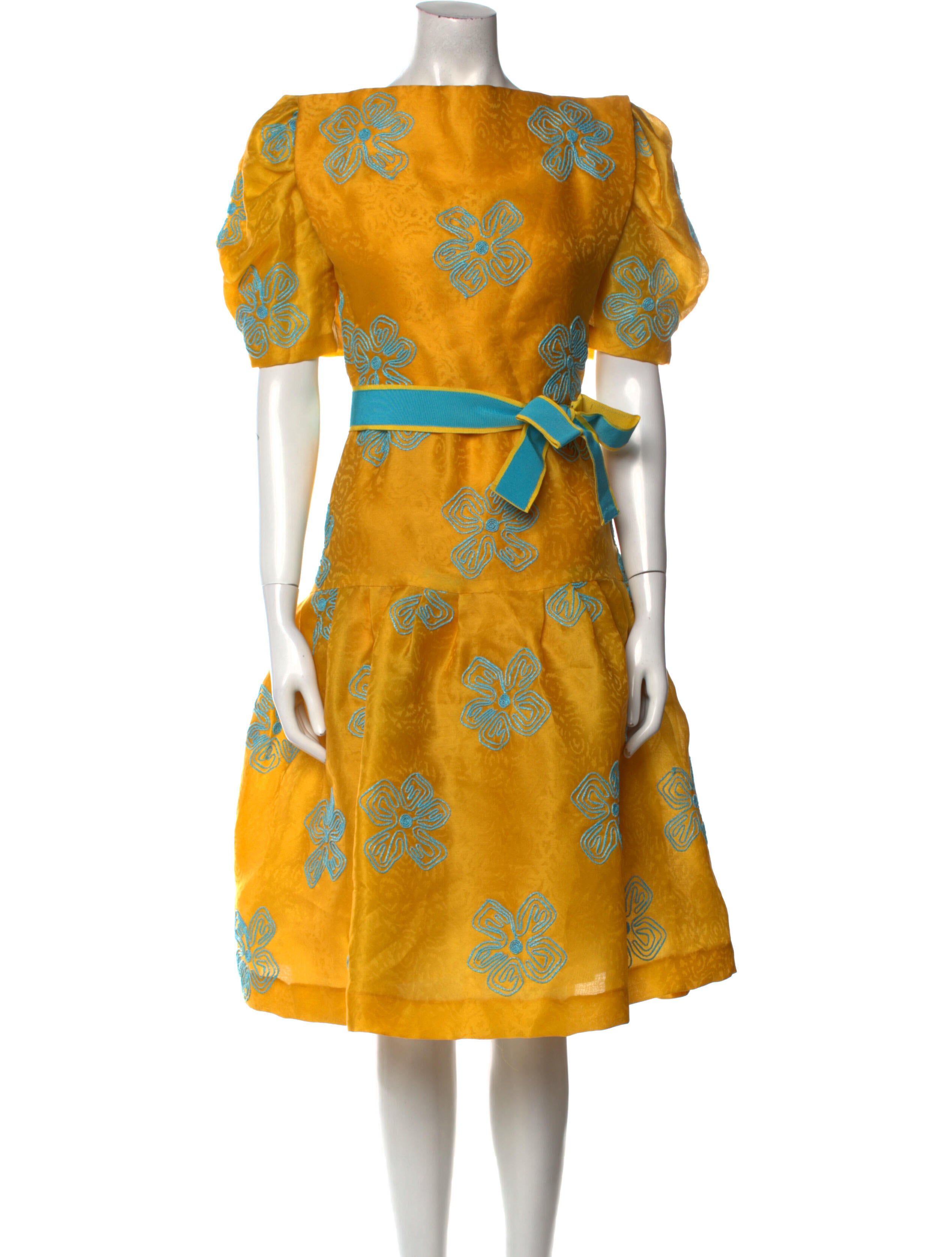 Arnold Scaasi Vintage Midi Length Dress - Yellow Dresses, Clothing ...