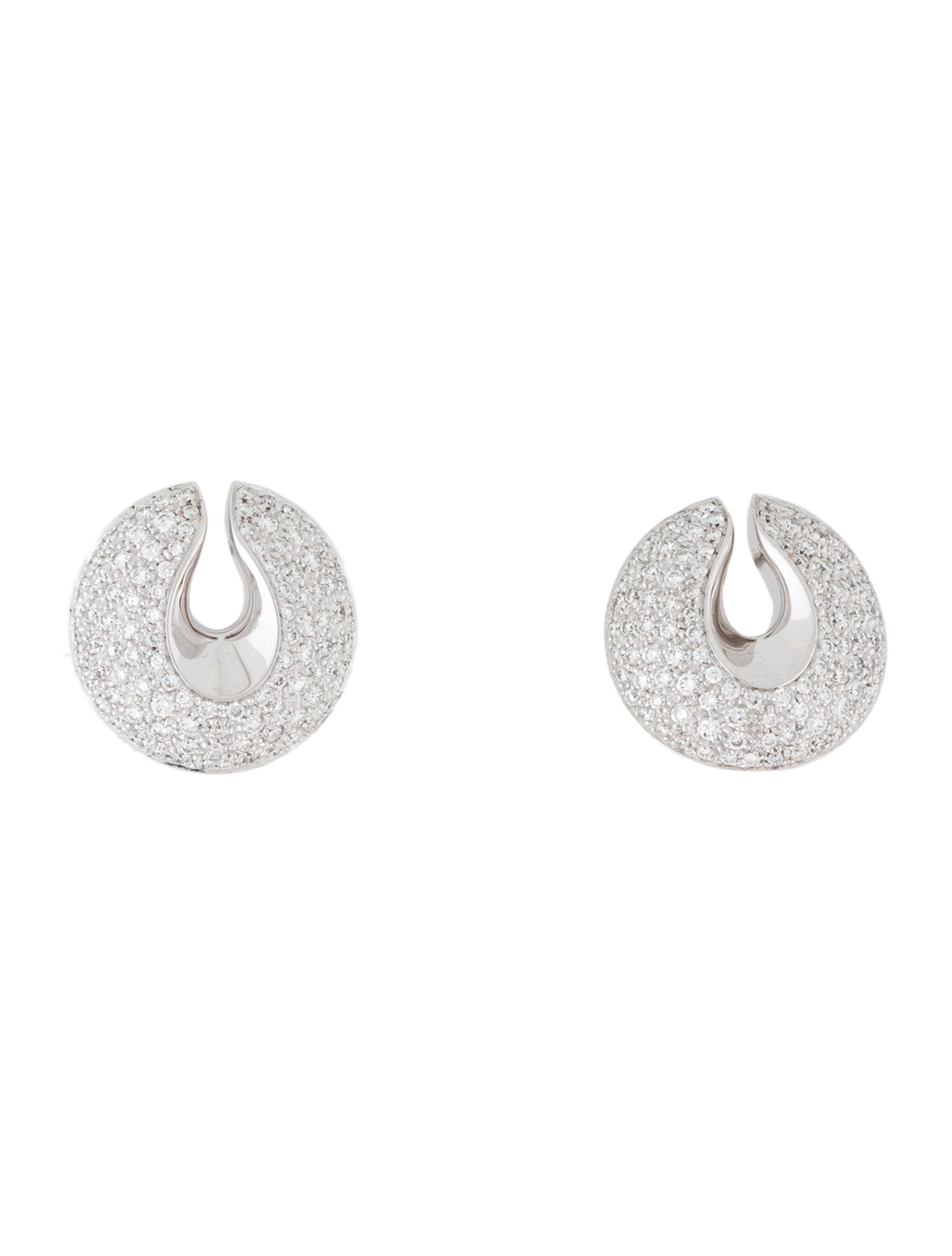 Antonini Gioielli 18K Diamond Pavé Disc Earclips - Rhodium-Plated 18K ...