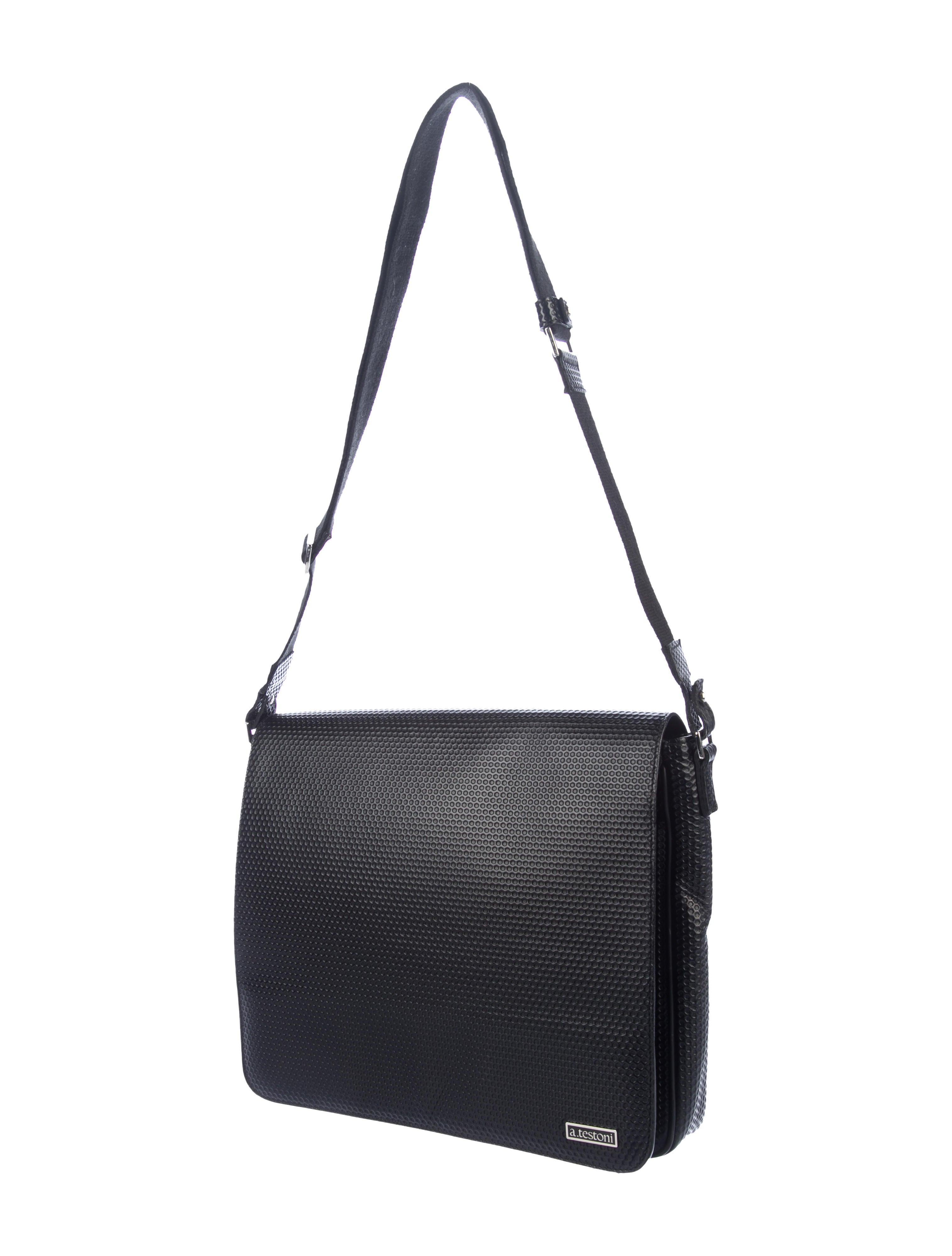 a.testoni Textured Messenger Bag - Bags - ATS20168 | The RealReal