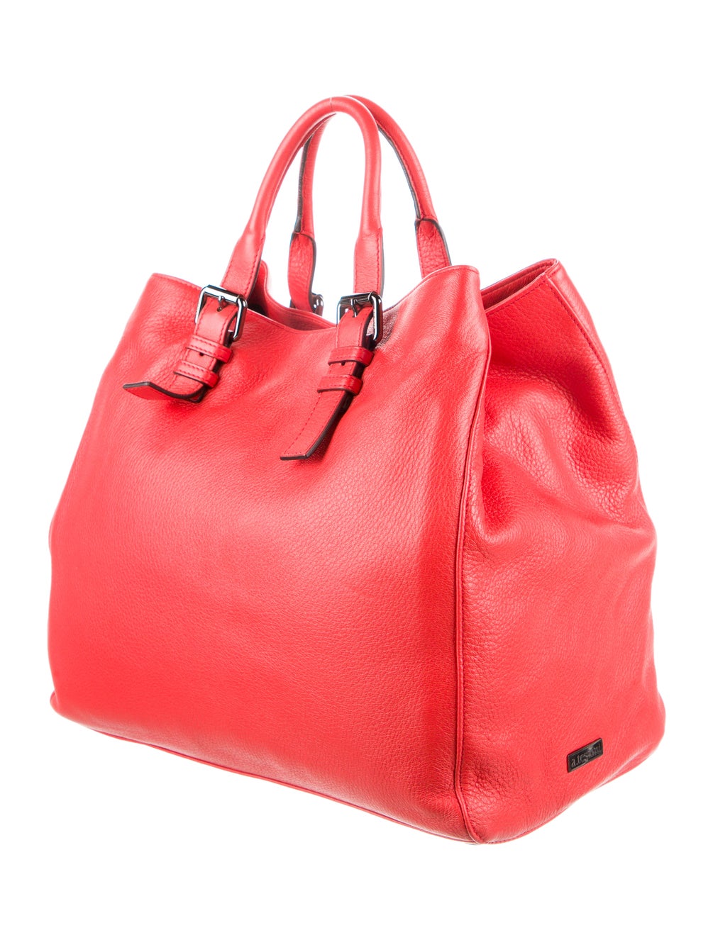 a.testoni Grained Leather Handle Bag - Red Handle Bags, Handbags ...