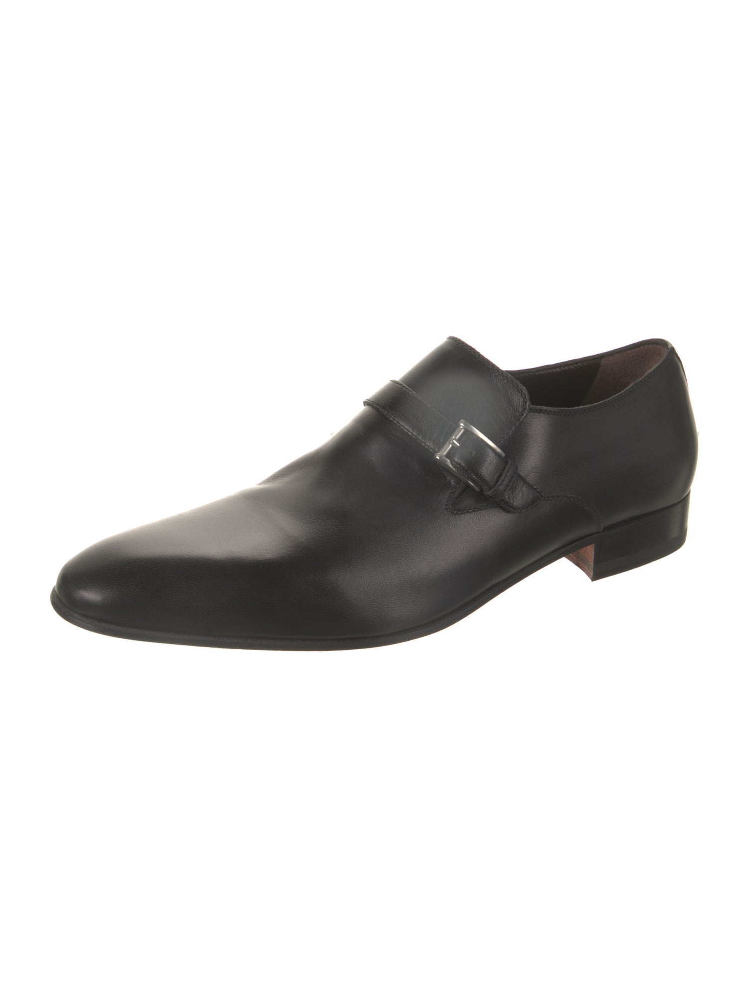 a.testoni Leather Dress Loafers - Black Loafers, Shoes - ATS21621 | The ...