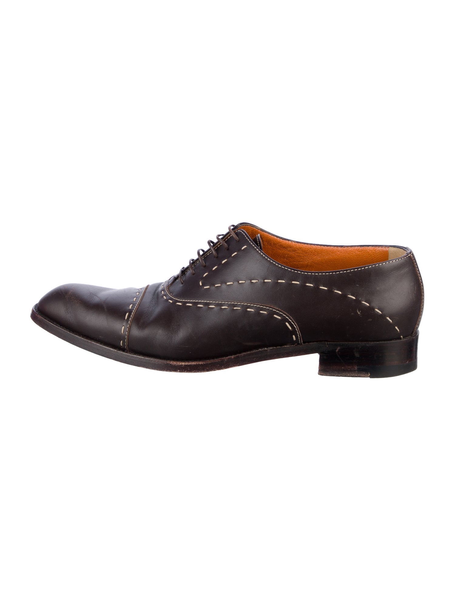 a.testoni Leather Lasercut Accents Brogues - Brown Oxfords, Shoes ...