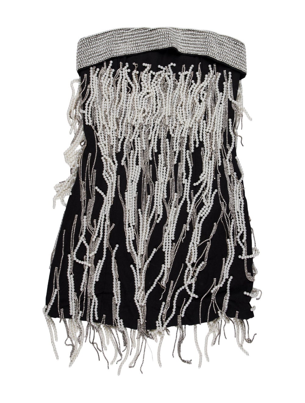 Attico Tent Dress Black Printed Beaded & Crystal Acce… - Gem