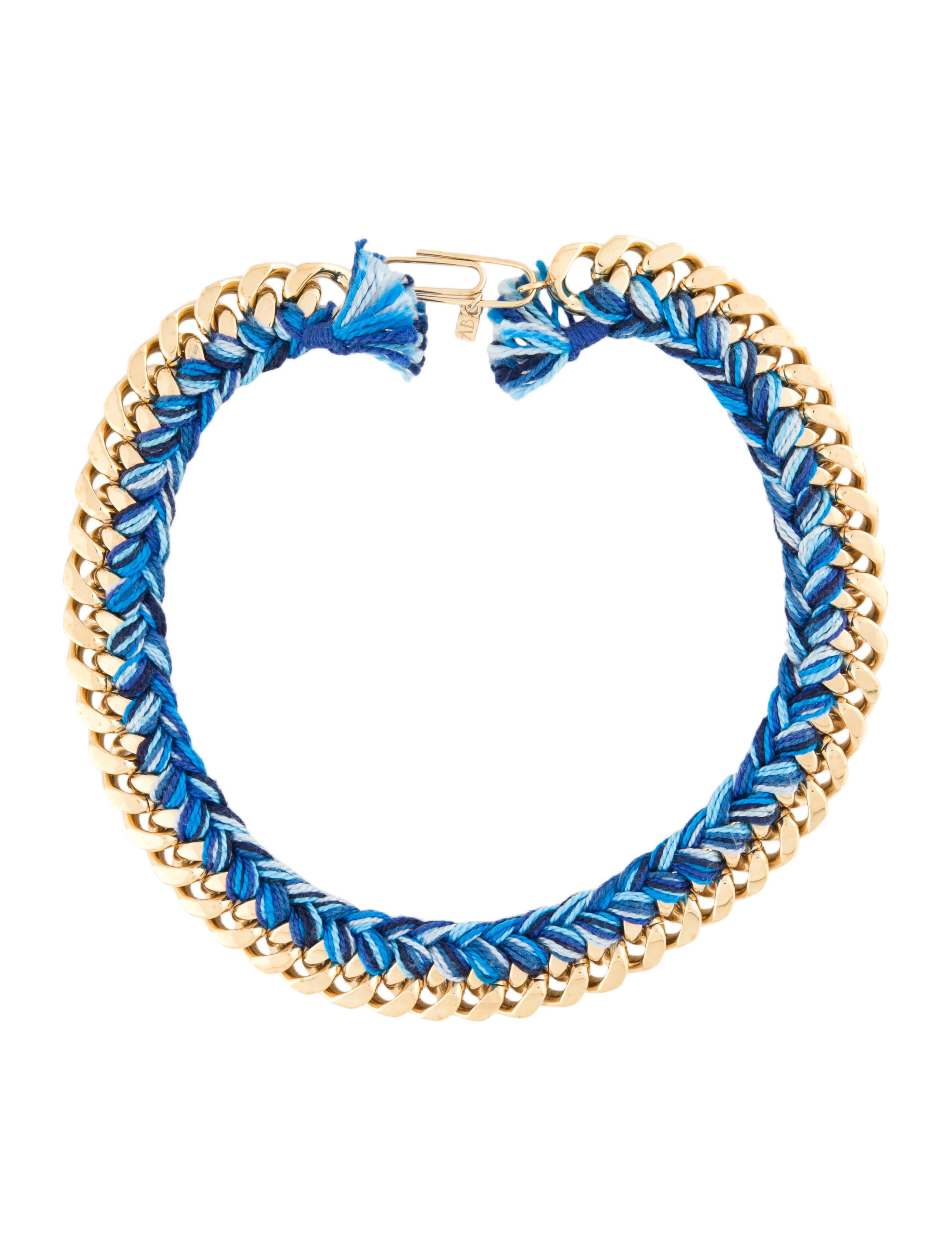 Etro Fabric Chain Necklace - Gold-Tone Metal Chain, Necklaces ...