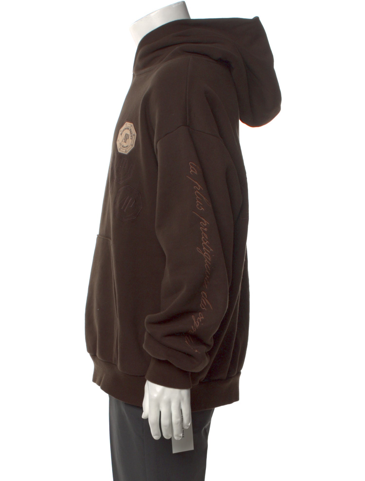 Audemars Piguet V-Neck Long Sleeve Hoodie - Brown Sweatshirts & Hoodies ...