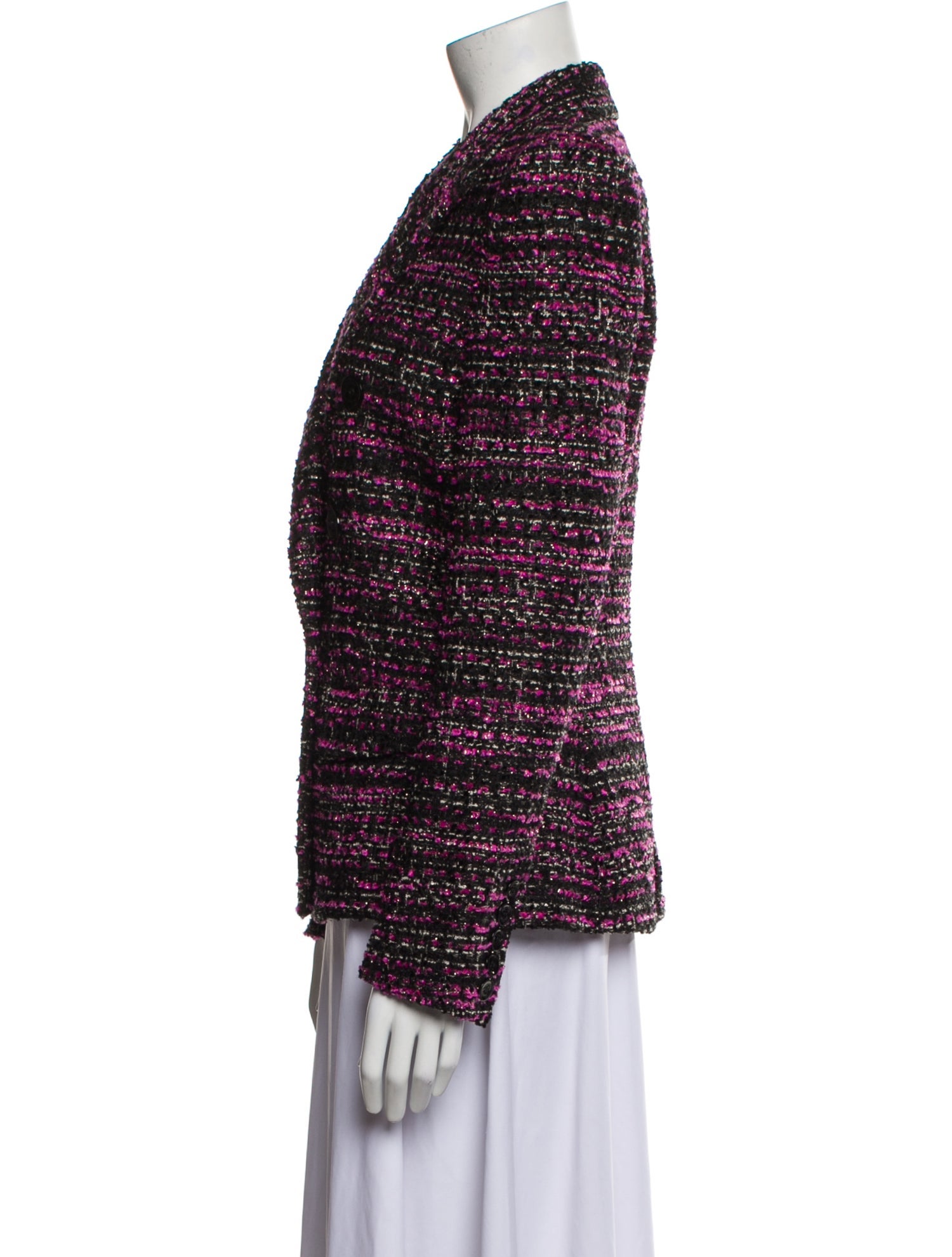 Chanel 2013 Tweed Pattern Utility Jacket - Black Jackets, Clothing ...