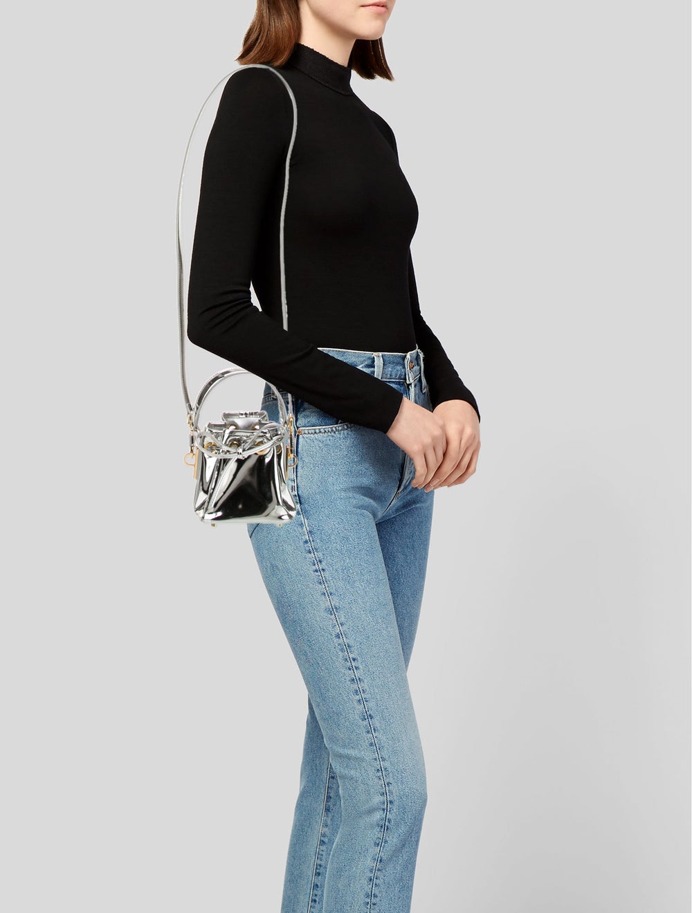 Alexandre Vauthier Leather Top Handle Bag w/ Tags - Silver Handle Bags ...