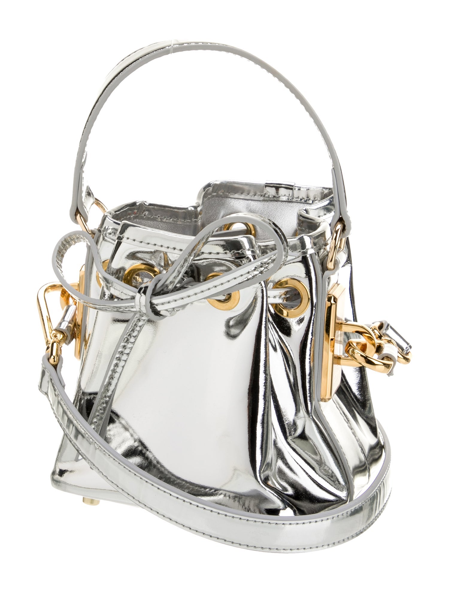 Alexandre Vauthier Leather Top Handle Bag w/ Tags - Silver Handle Bags ...