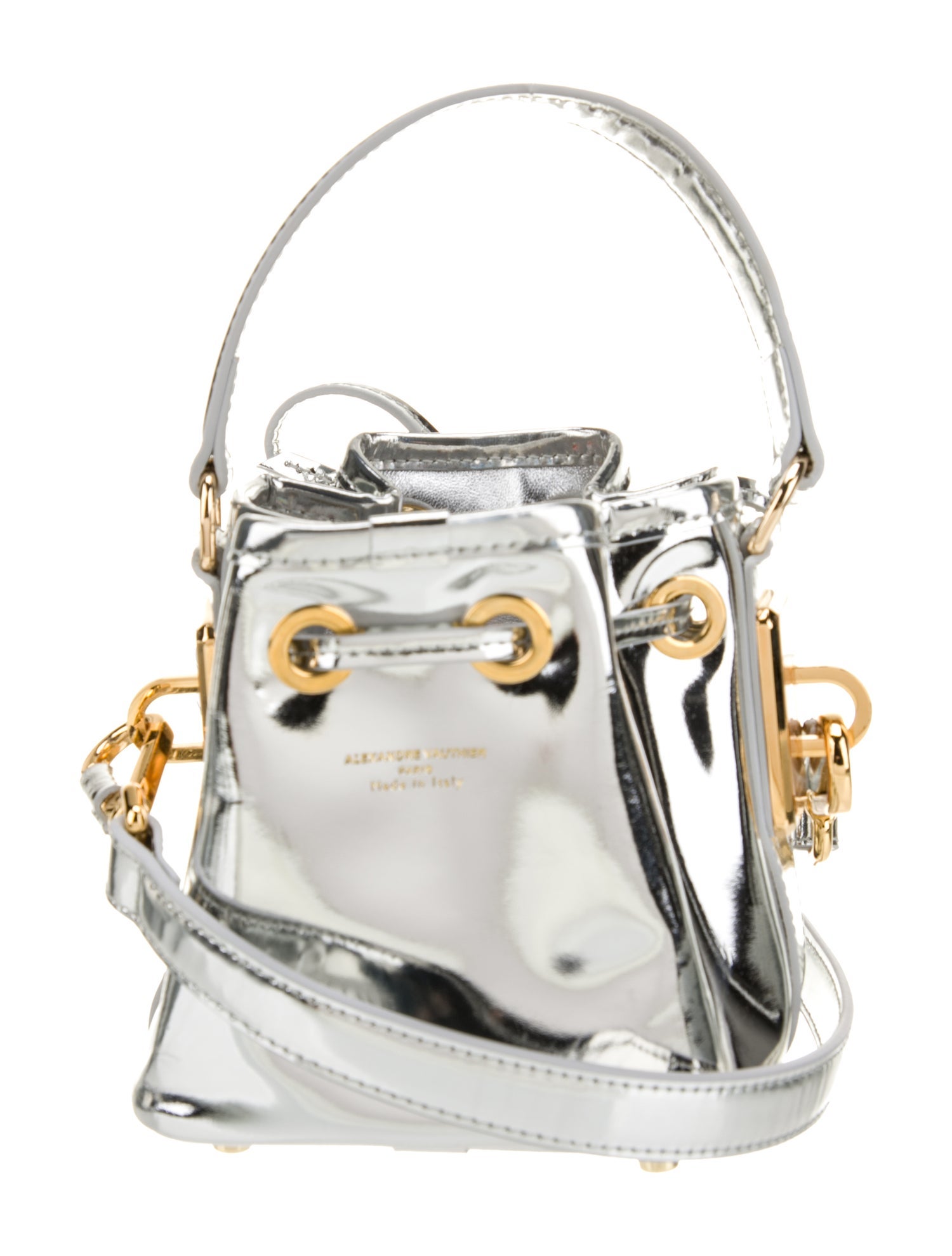 Alexandre Vauthier Leather Top Handle Bag w/ Tags - Silver Handle Bags ...