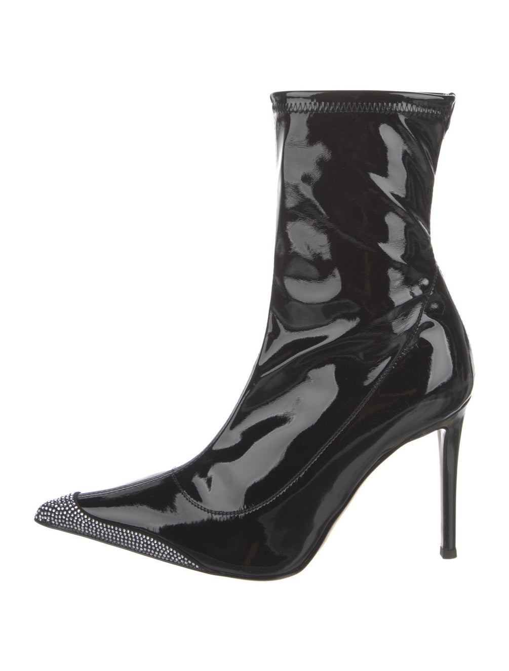 Alexandre Vauthier Patent Leather Sock Boots w/ Tags - Black Boots ...