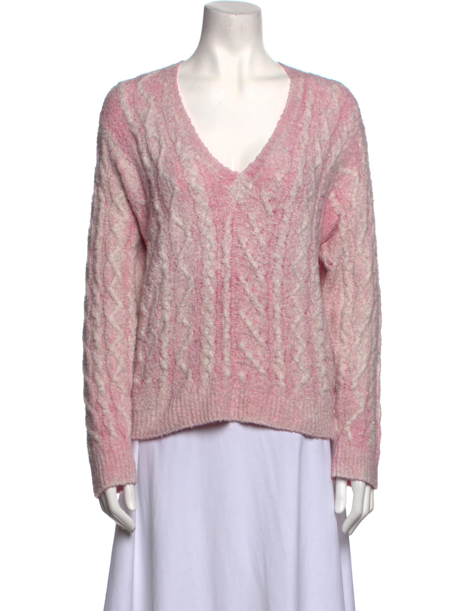 Avant Toi V-Neck Sweater - Pink Knitwear, Clothing - AVT21547 | The ...