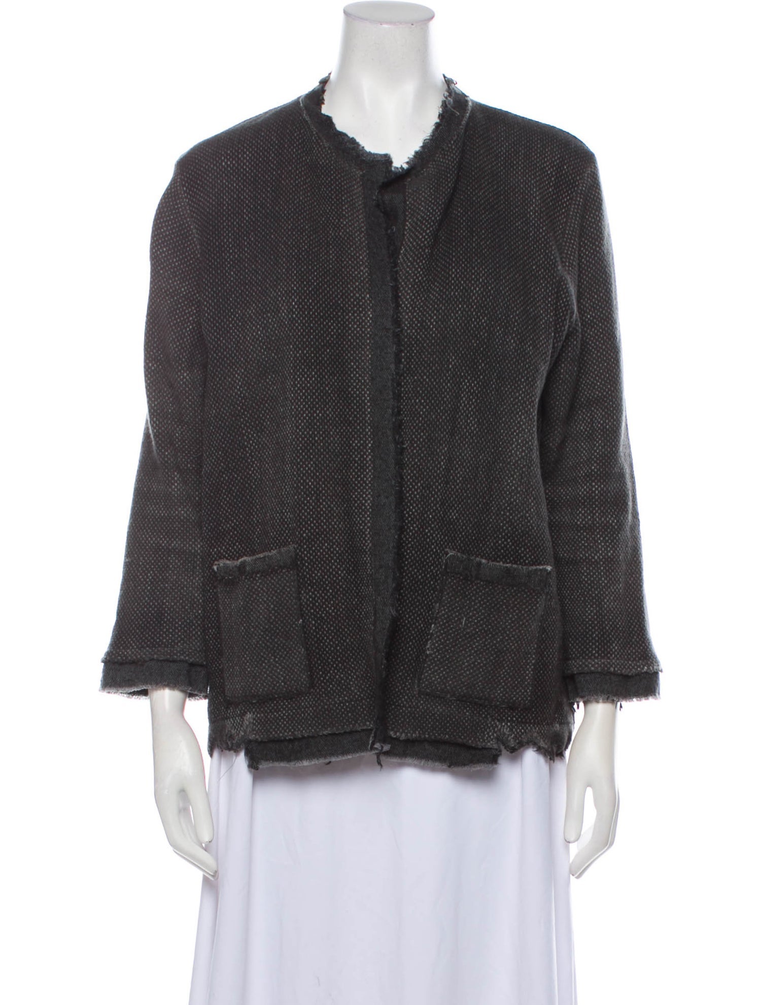 Avant Toi Tweed Pattern Jacket - Black Jackets, Clothing - AVT22517 ...