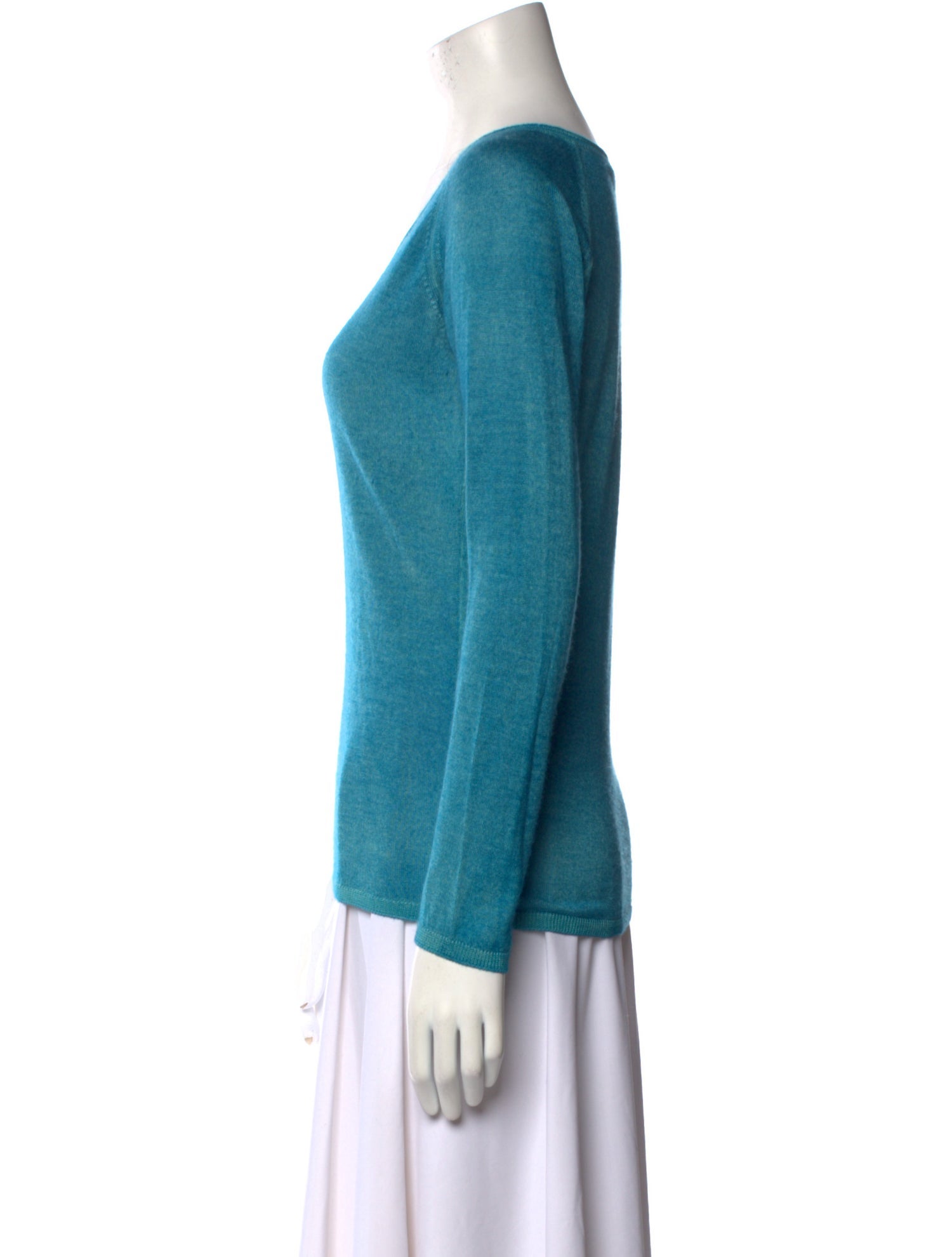 Avant Toi Cashmere V-Neck Sweater - Blue Knitwear, Clothing - AVT23107 ...